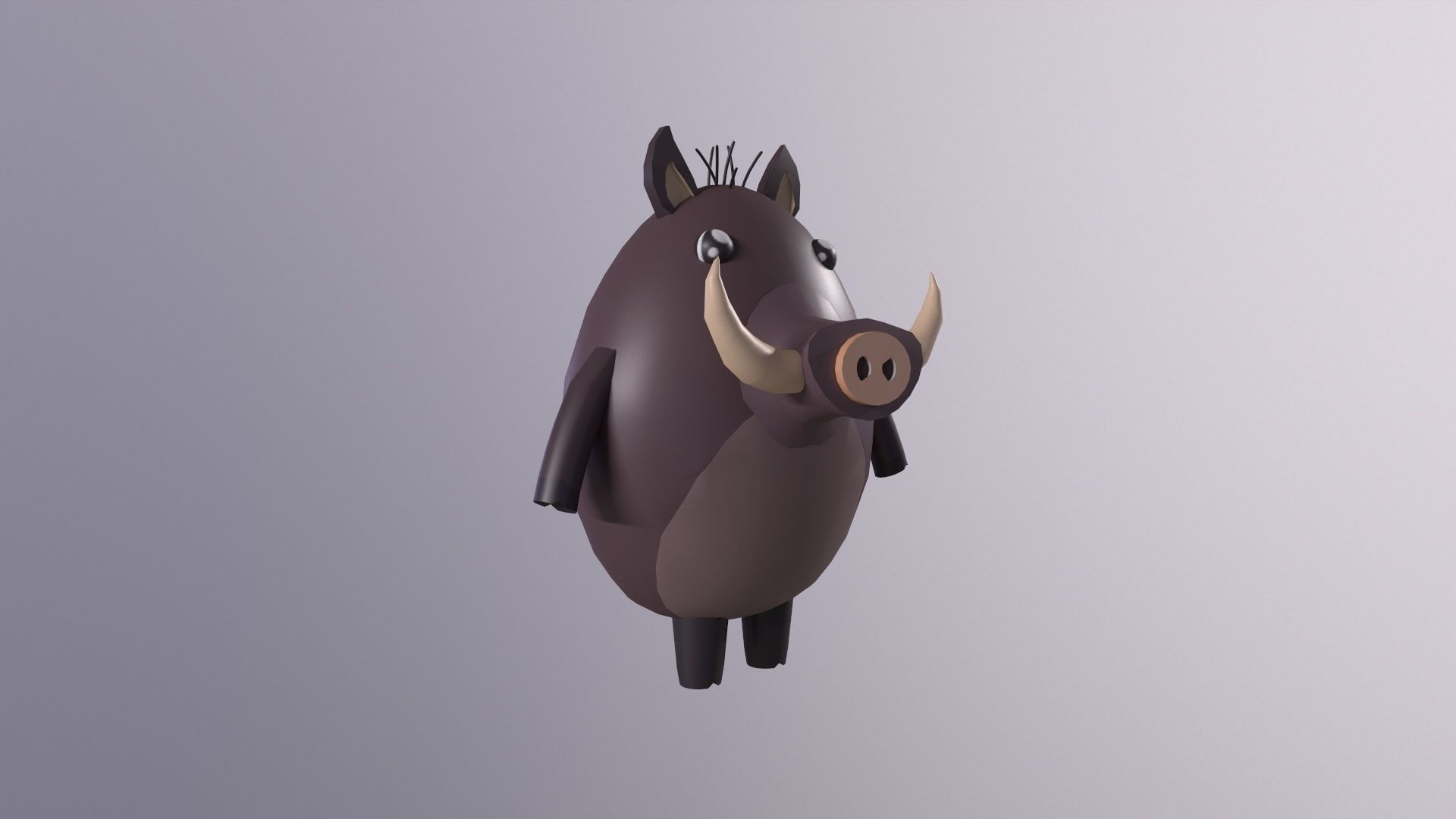 Pig LowPoly warthog free VR / AR / low-poly 3D model | CGTrader