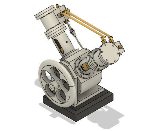 V2 Steam Engine 3D model | CGTrader