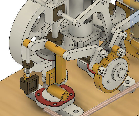 Bernays Two Cylinder Steam Engine 3D model | CGTrader