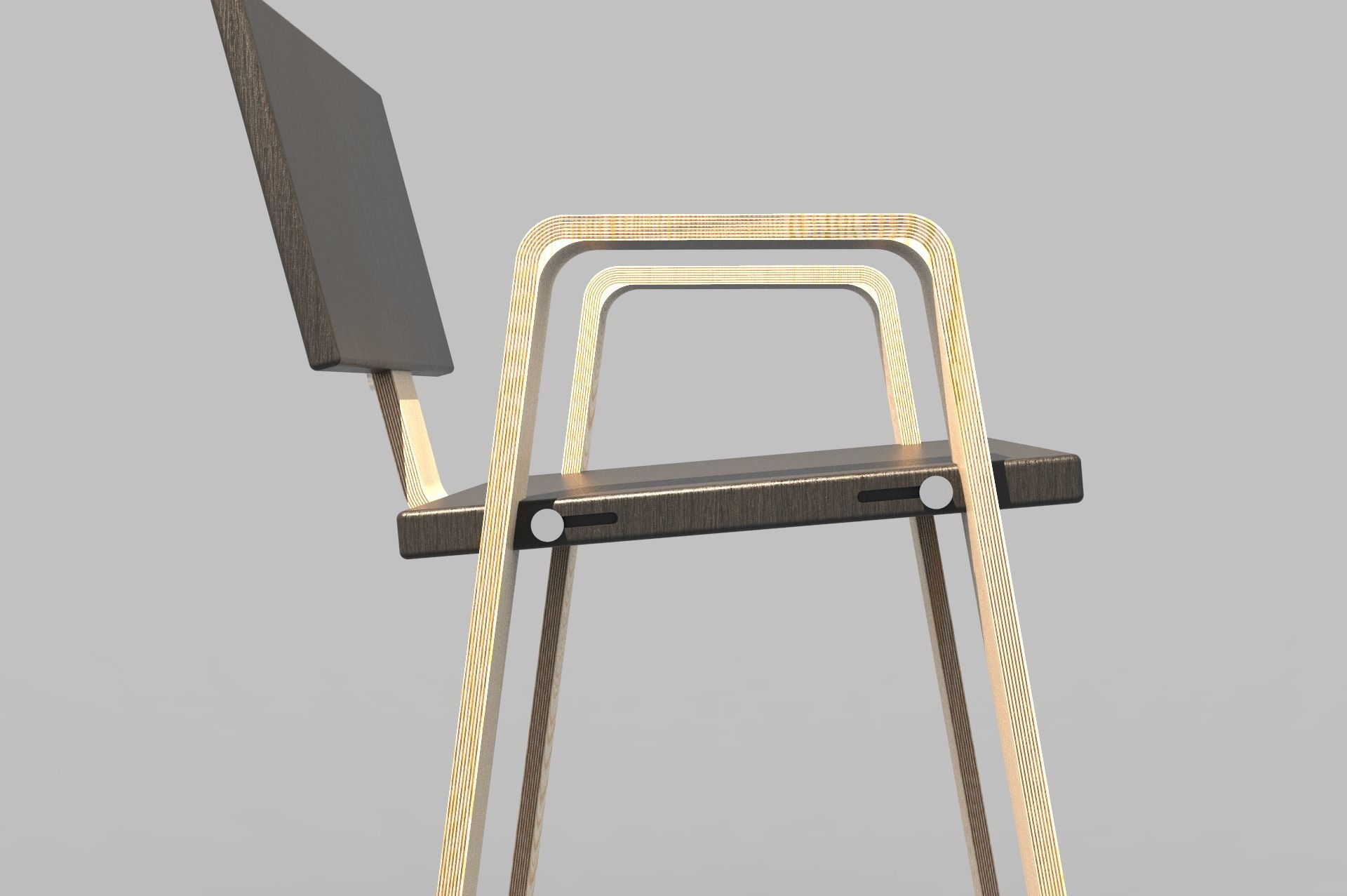 Flat pack chair free 3D model | CGTrader