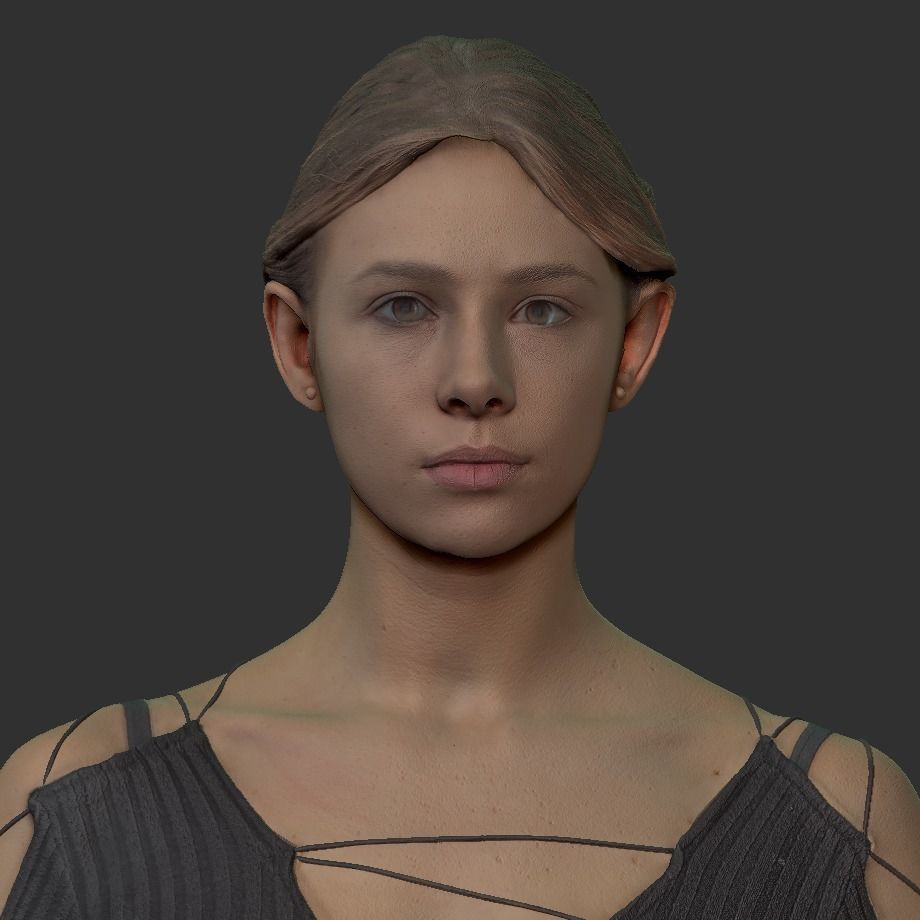 3D model Beautiful woman in casual ready for animation 353 VR / AR ...