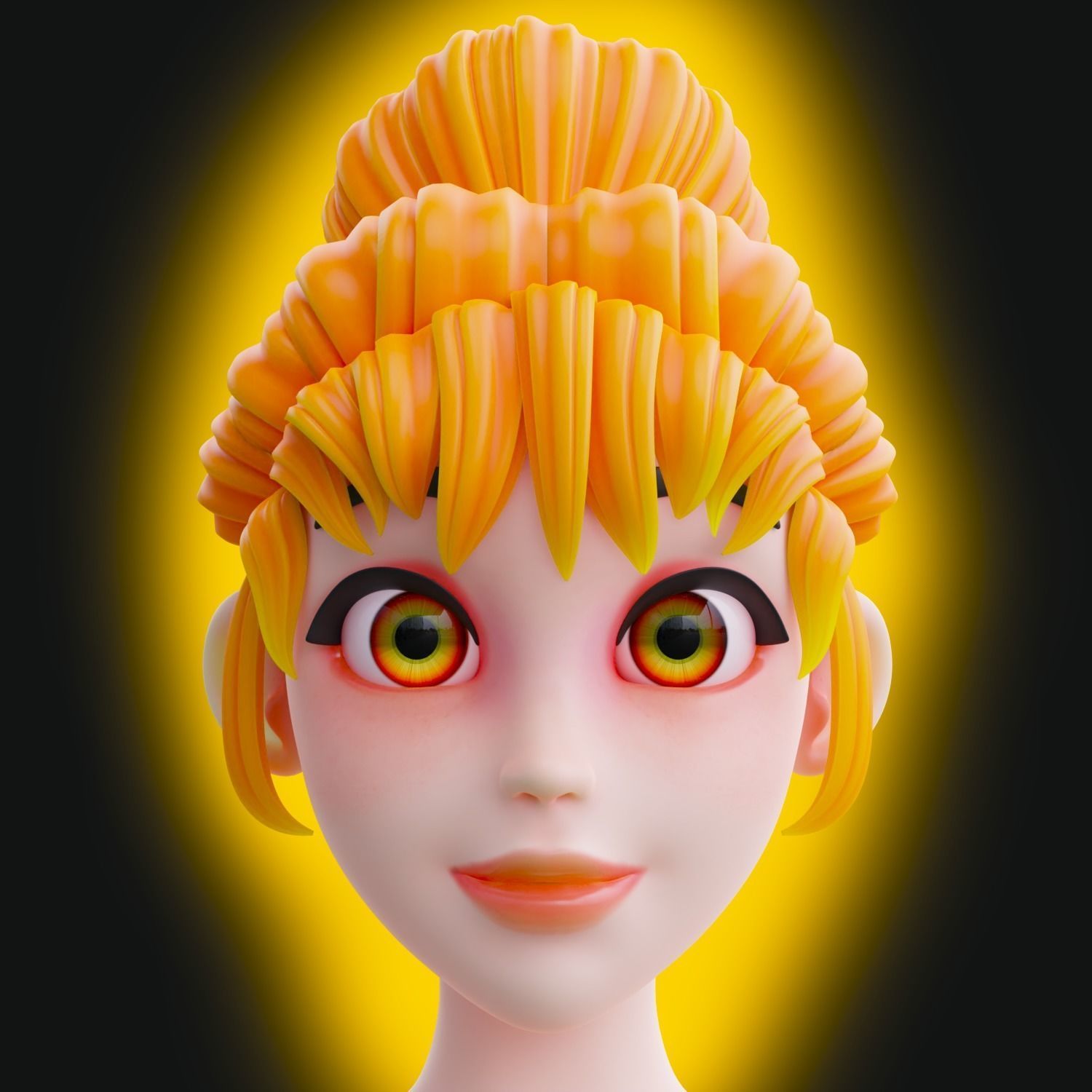 3d Model Cartoon Girl Vr Ar Low Poly Cgtrader