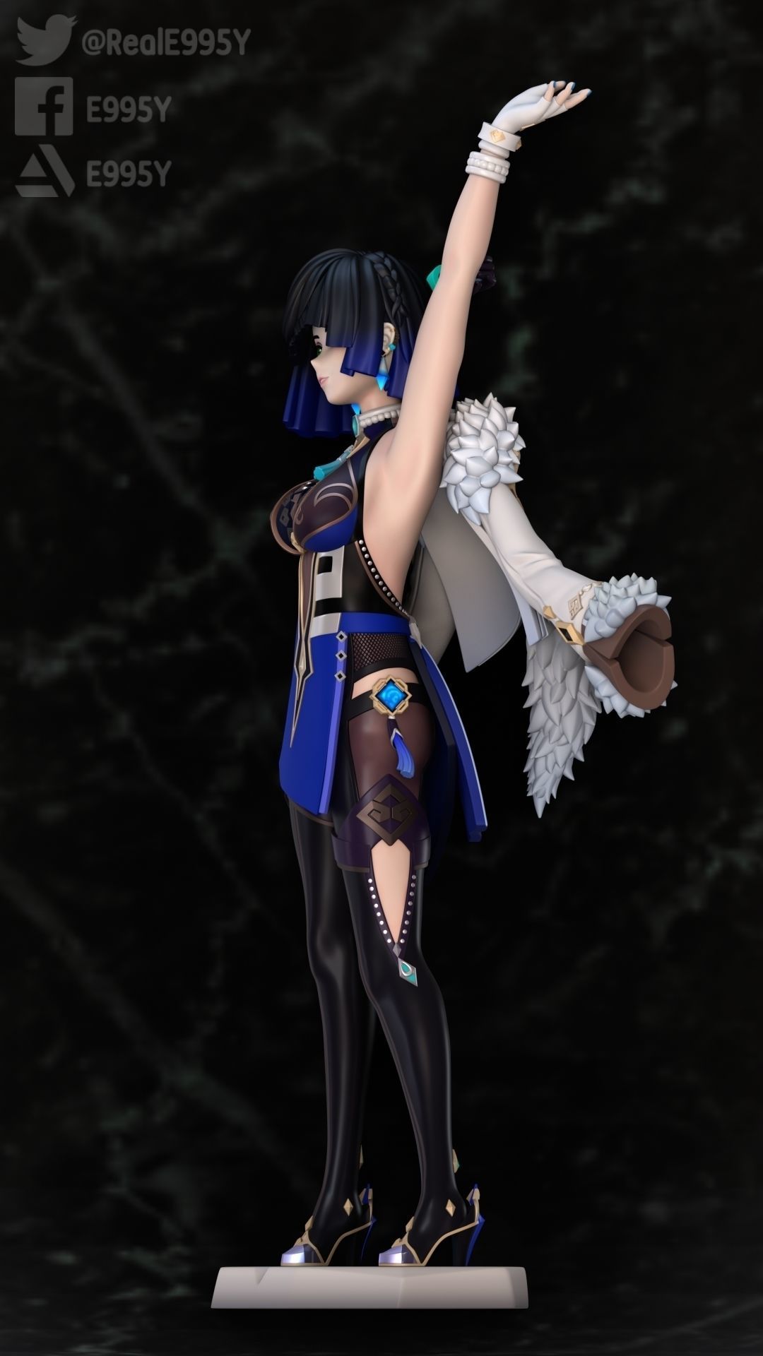 Genshin Impact - Yelan Figure STL file for 3D printing 3D model 3D ...