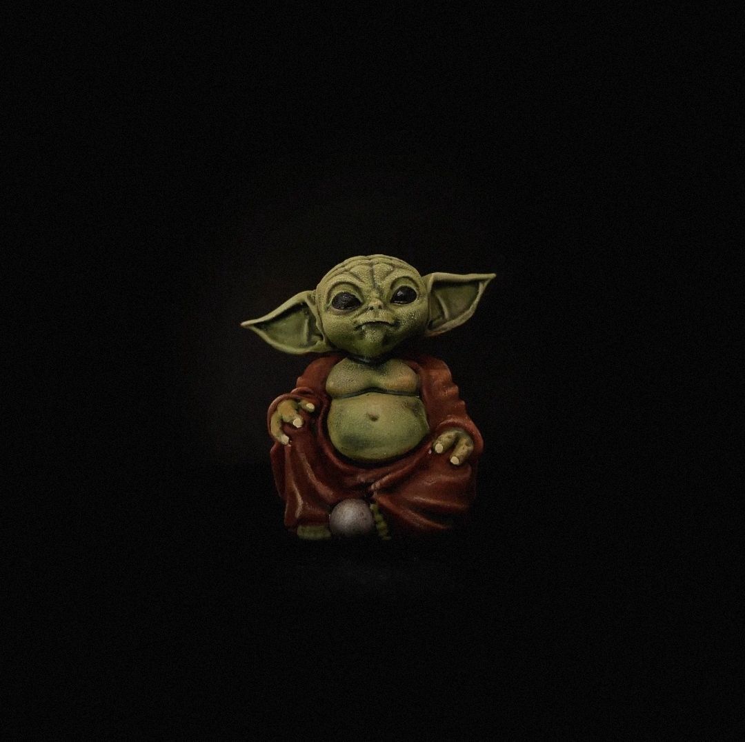Baby Yoda Meditation time Buddha statue Grogu fan art 3D model | CGTrader