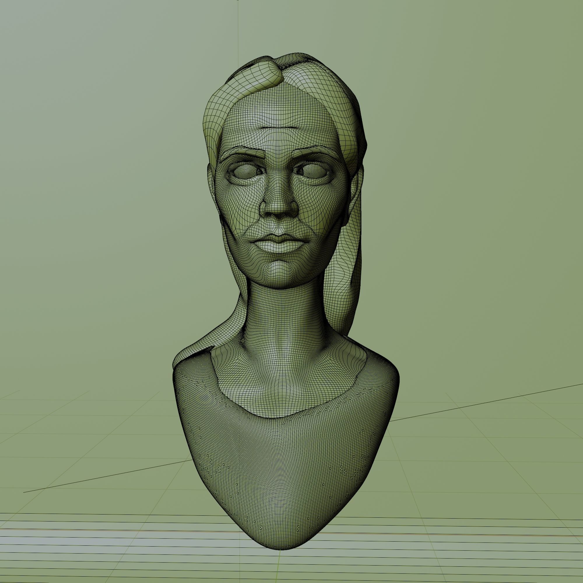 Head of a stylized cartoon girl 3D mode free 3D model | CGTrader