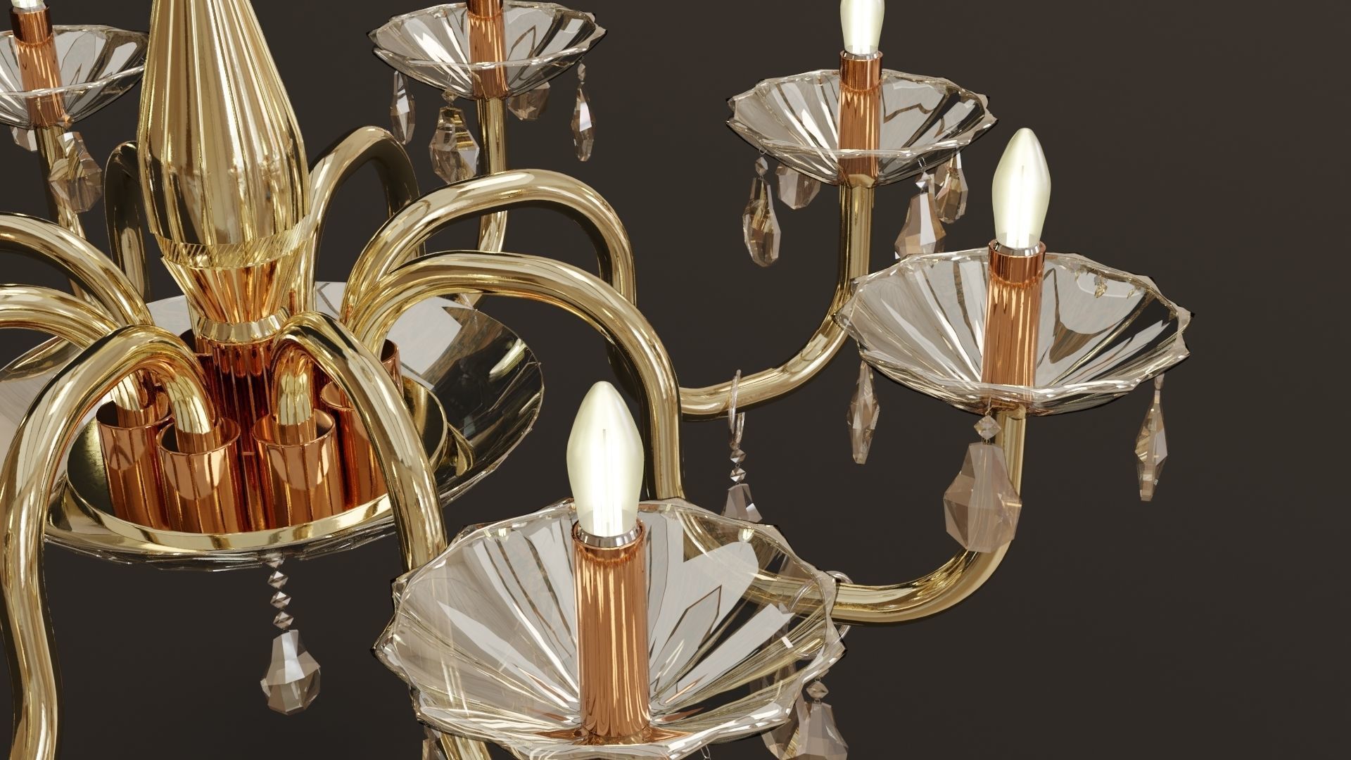 classic chandelier luster free 3D model | CGTrader