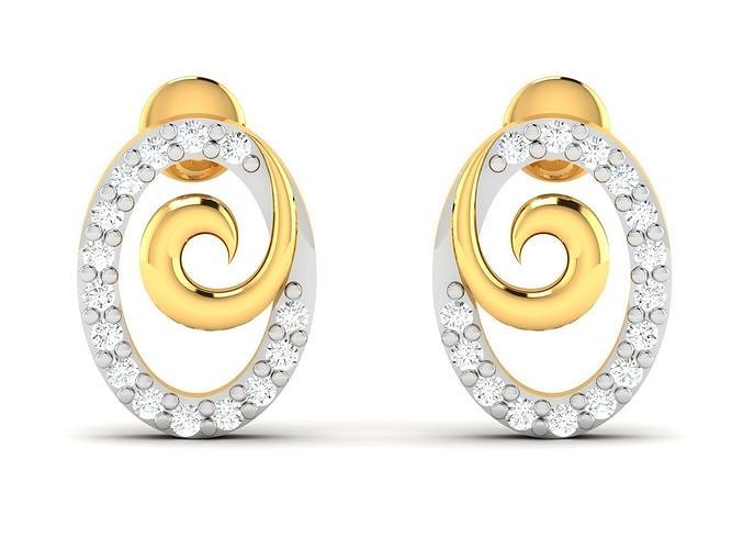 Women earrings 3D model 3D printable | CGTrader