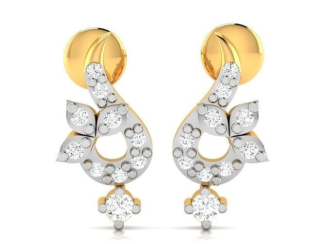 Women earrings 3D model 3D printable | CGTrader