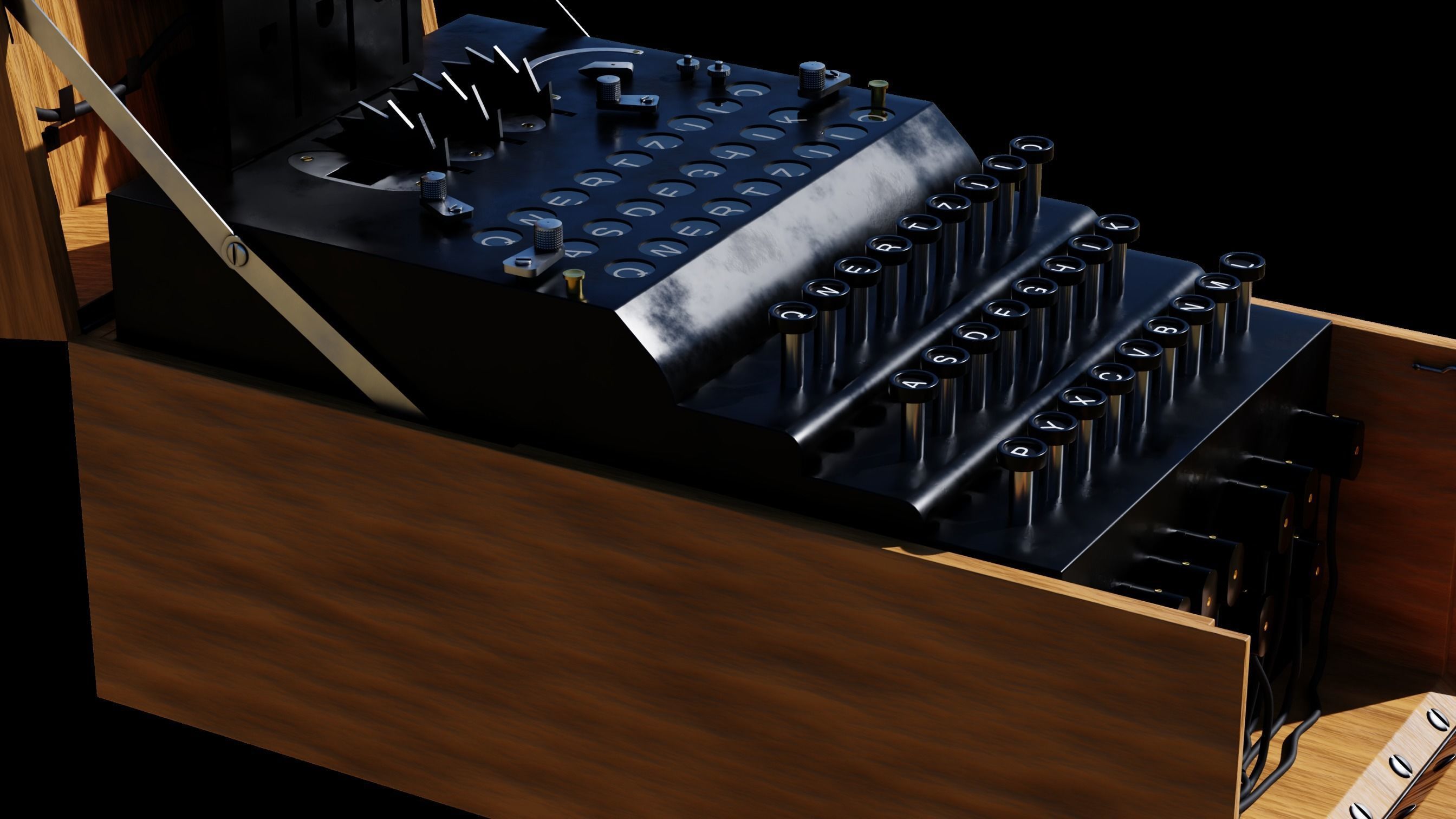 WW2 Enigma Machine Model 3D model | CGTrader