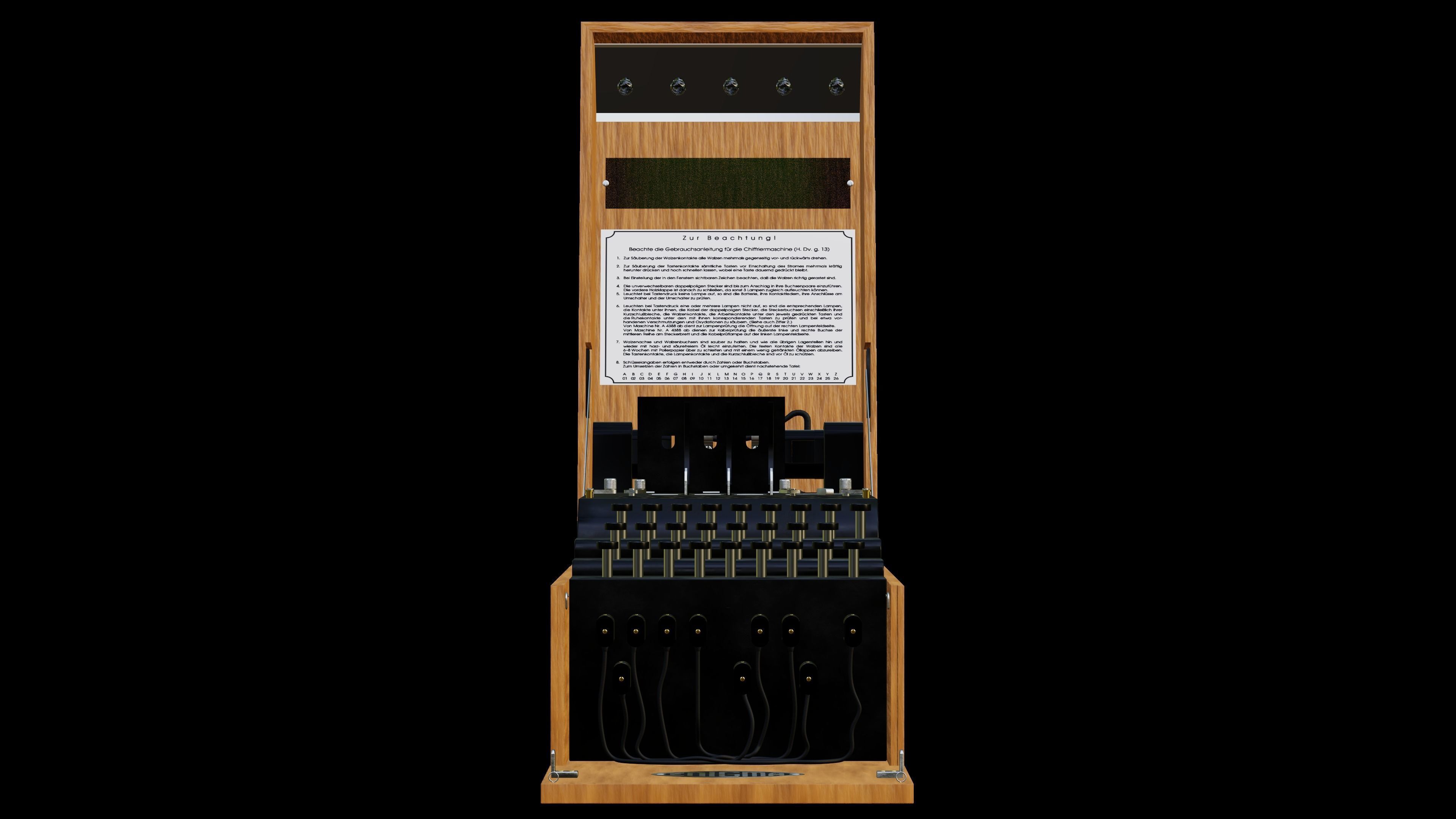 WW2 Enigma Machine Model 3D model | CGTrader