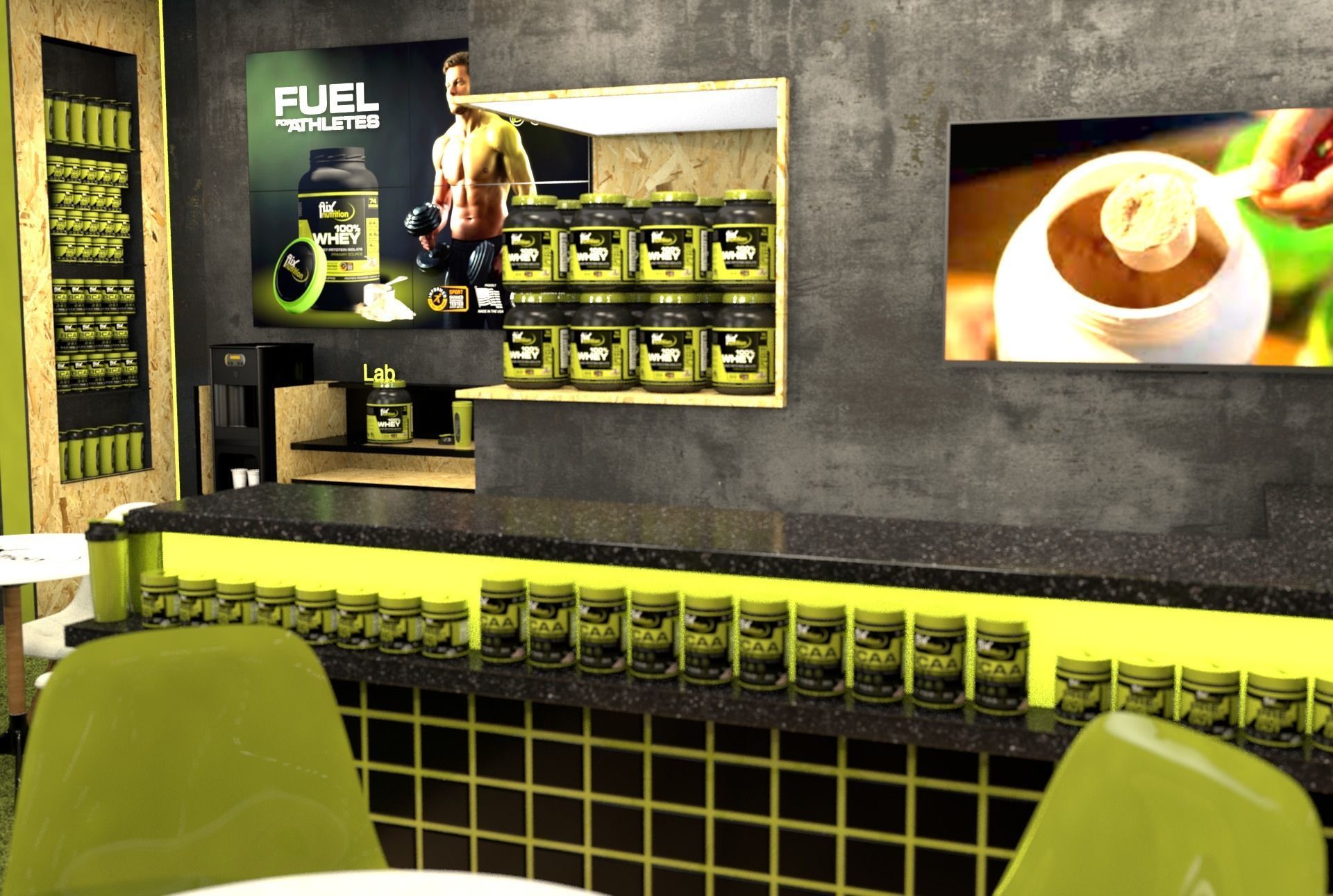 sport nutrition exhibition stand 3D model | CGTrader