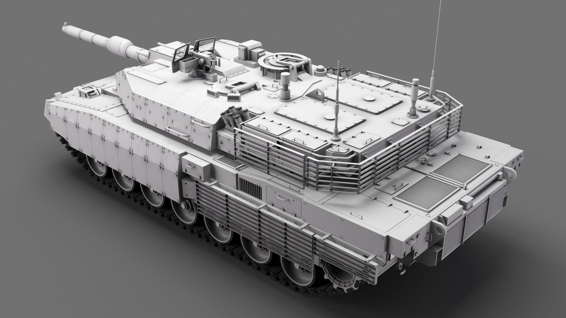 Main Battle Tank High Poly model 3D model | CGTrader