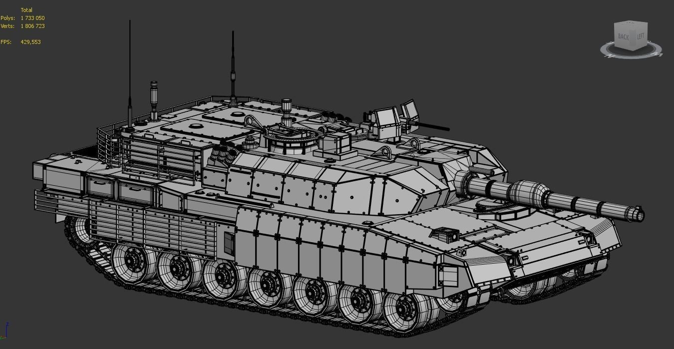 Main Battle Tank High Poly model 3D model | CGTrader