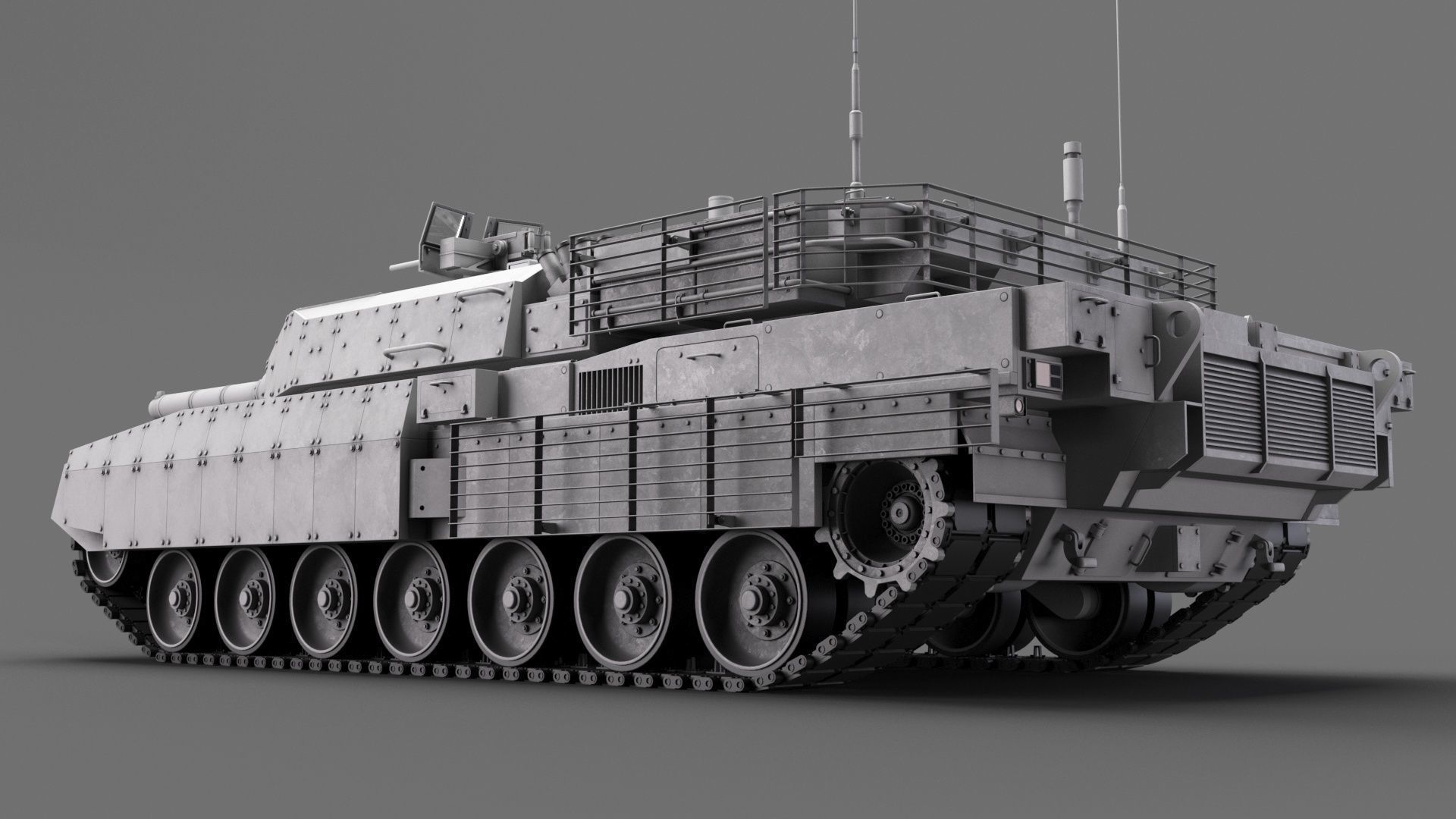 Main Battle Tank High Poly model 3D model | CGTrader