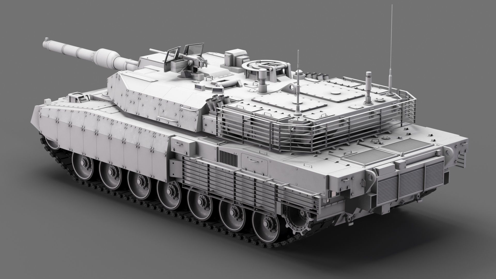 Main Battle Tank High Poly model 3D model | CGTrader