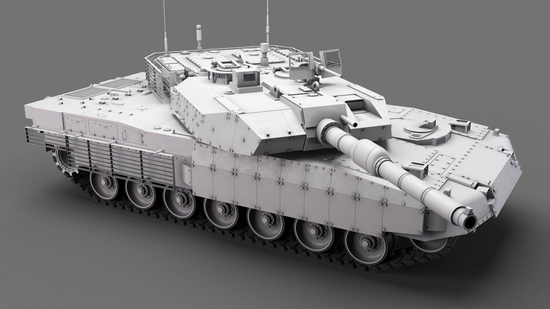 Main Battle Tank High Poly model 3D model | CGTrader