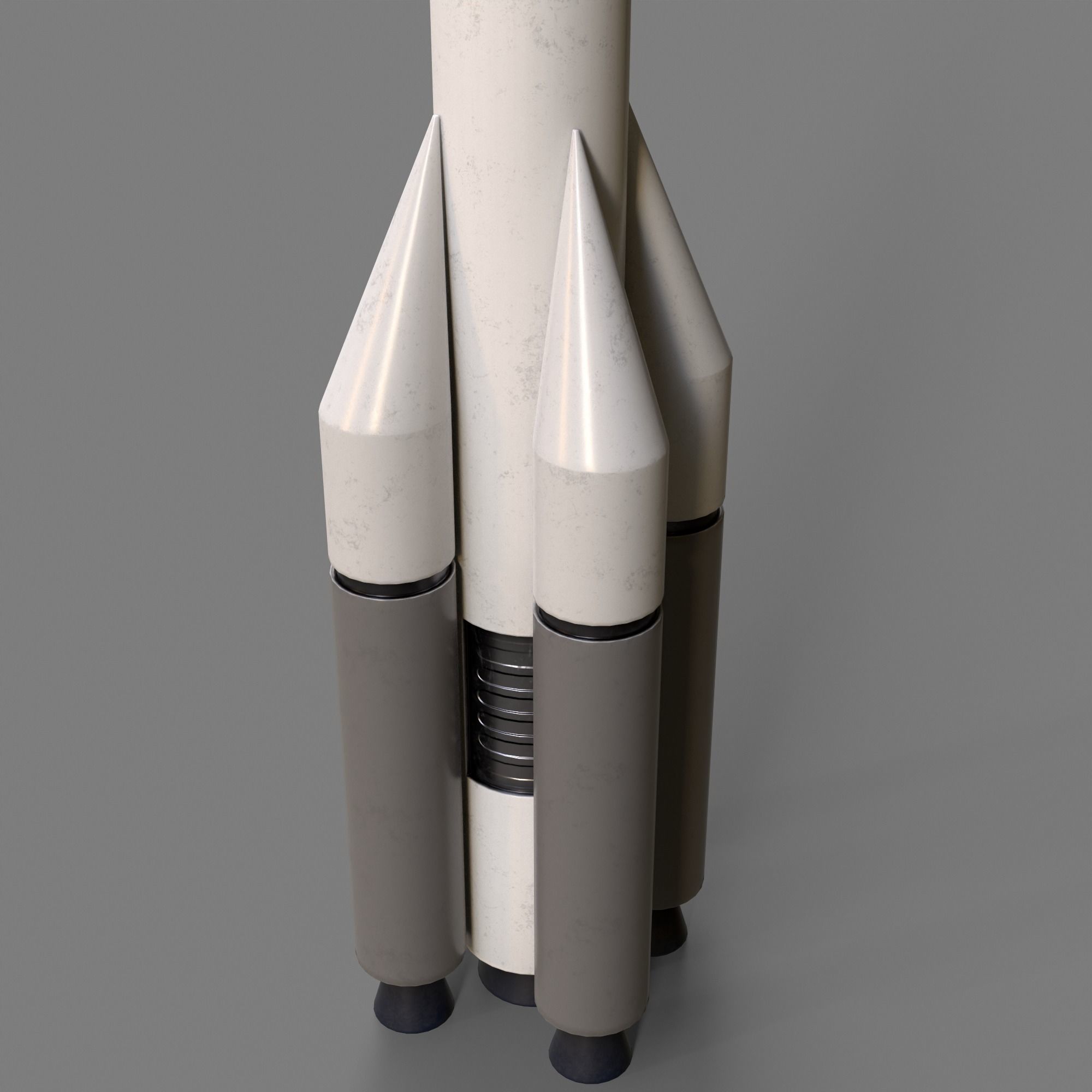 3D model Simple model of a space rocket of three types VR / AR / low ...