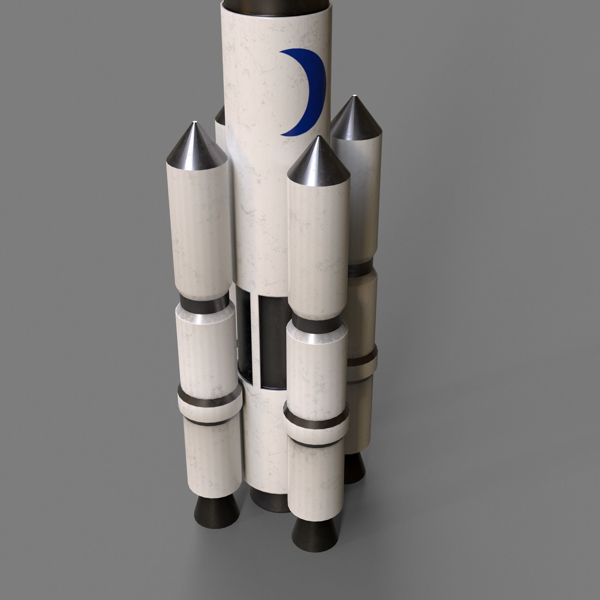 3D model Simple model of a space rocket of three types VR / AR / low ...