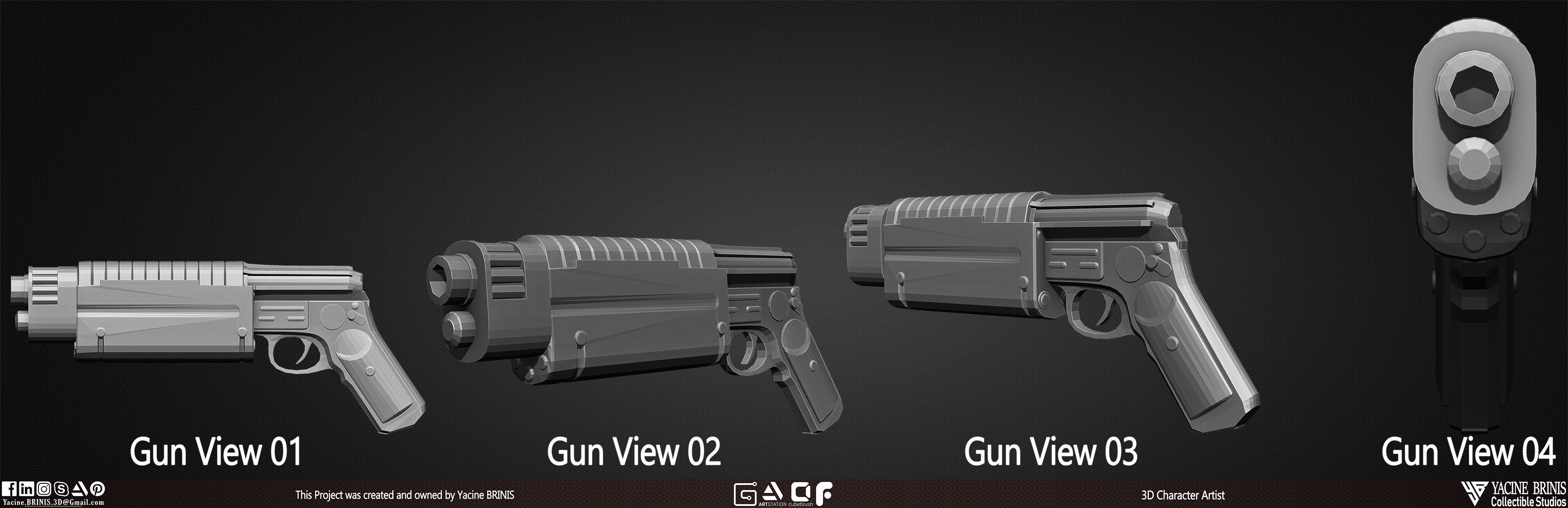 3D model 25 Guns Kitbash Volume 03 VR / AR / low-poly | CGTrader
