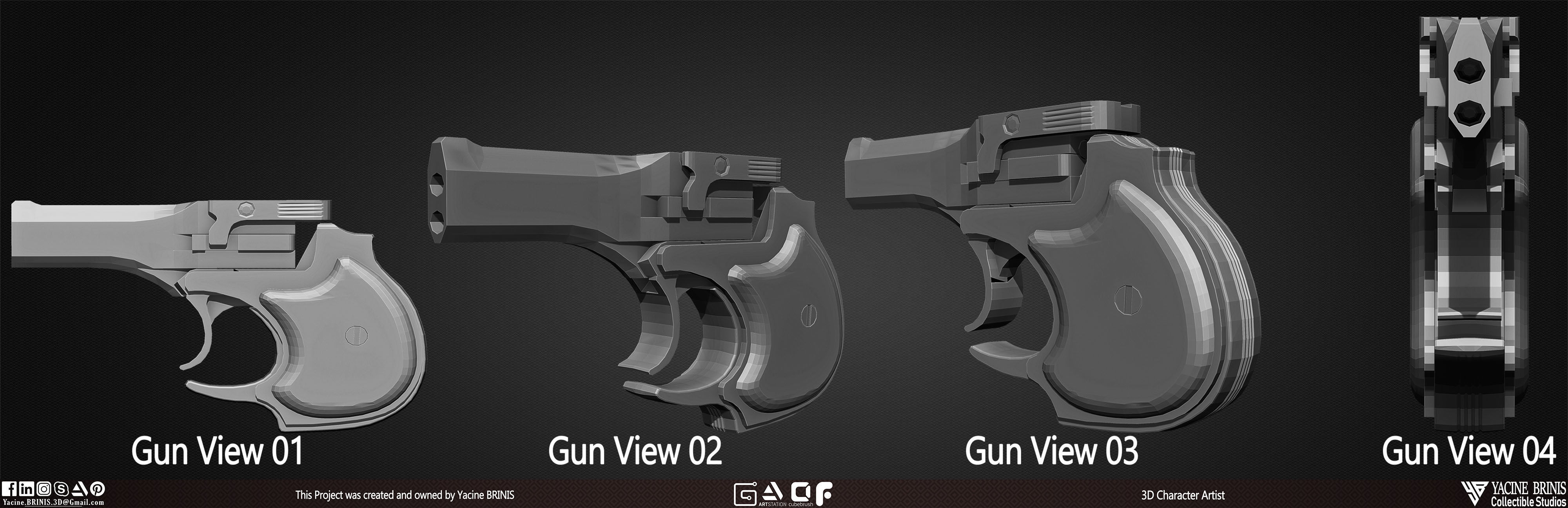 3D model 25 Guns Kitbash Volume 03 VR / AR / low-poly | CGTrader