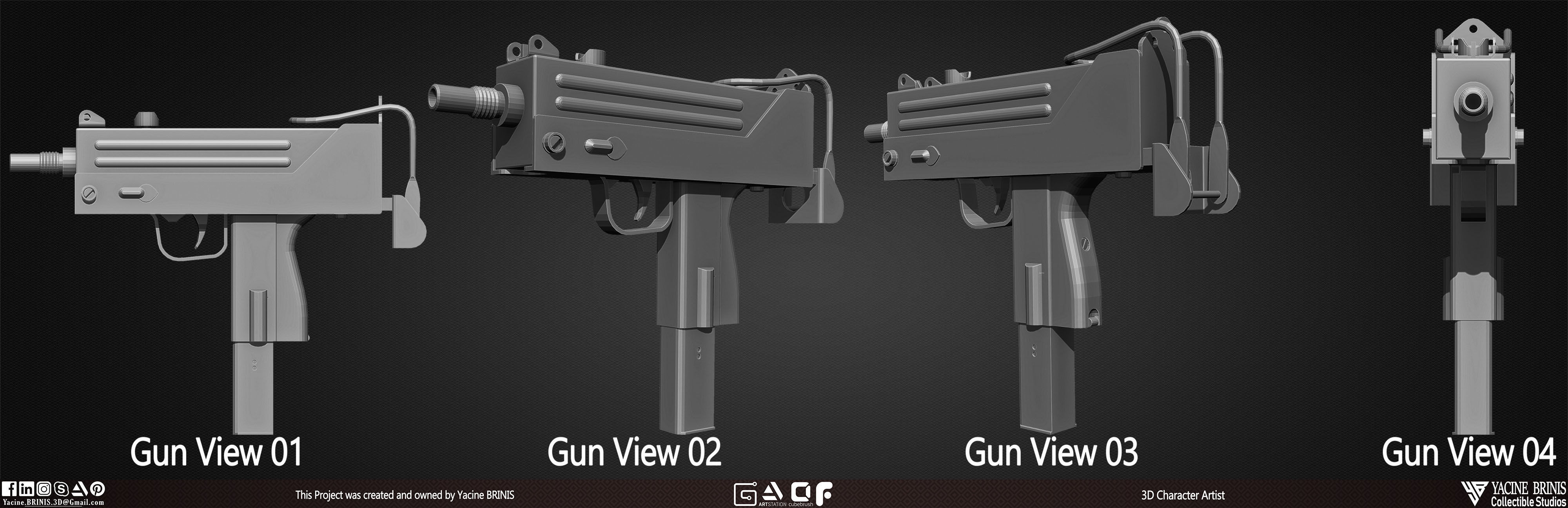 3D model 25 Guns Kitbash Volume 03 VR / AR / low-poly | CGTrader