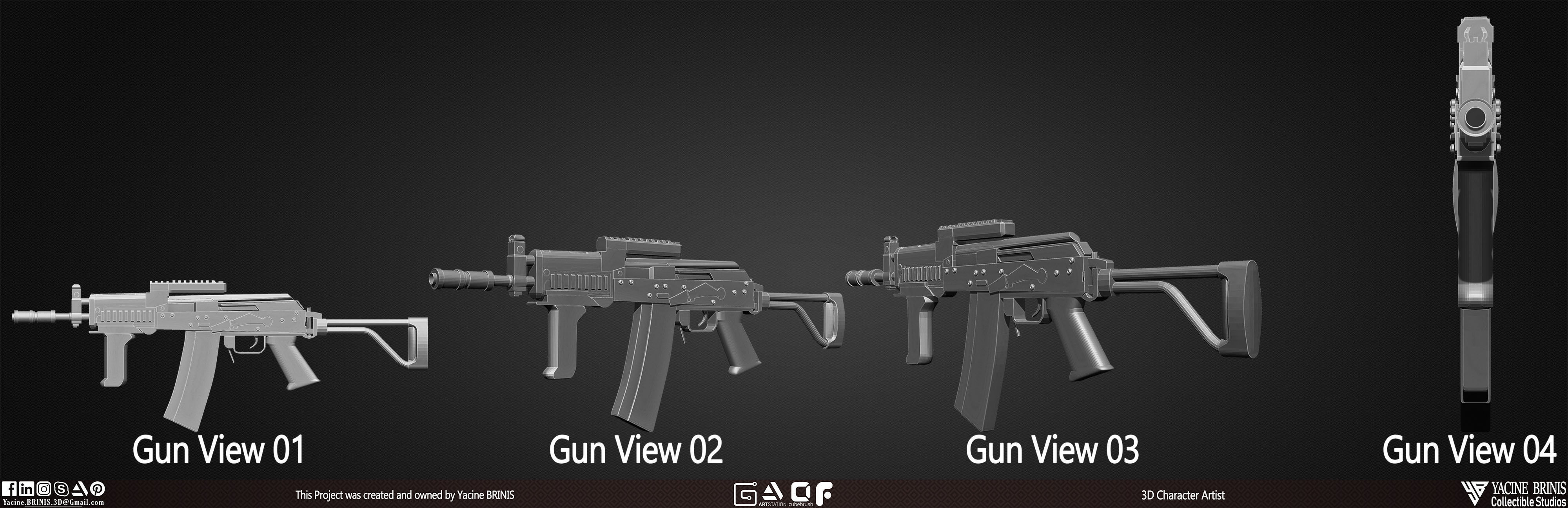 3D model 25 Guns Kitbash Volume 03 VR / AR / low-poly | CGTrader