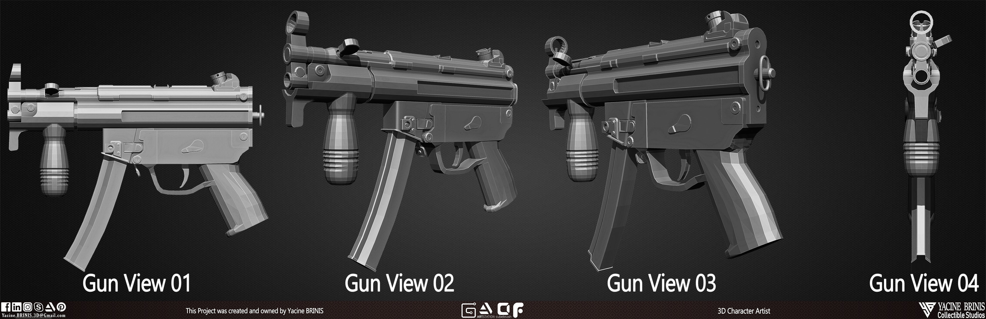3D model 25 Guns Kitbash Volume 03 VR / AR / low-poly | CGTrader