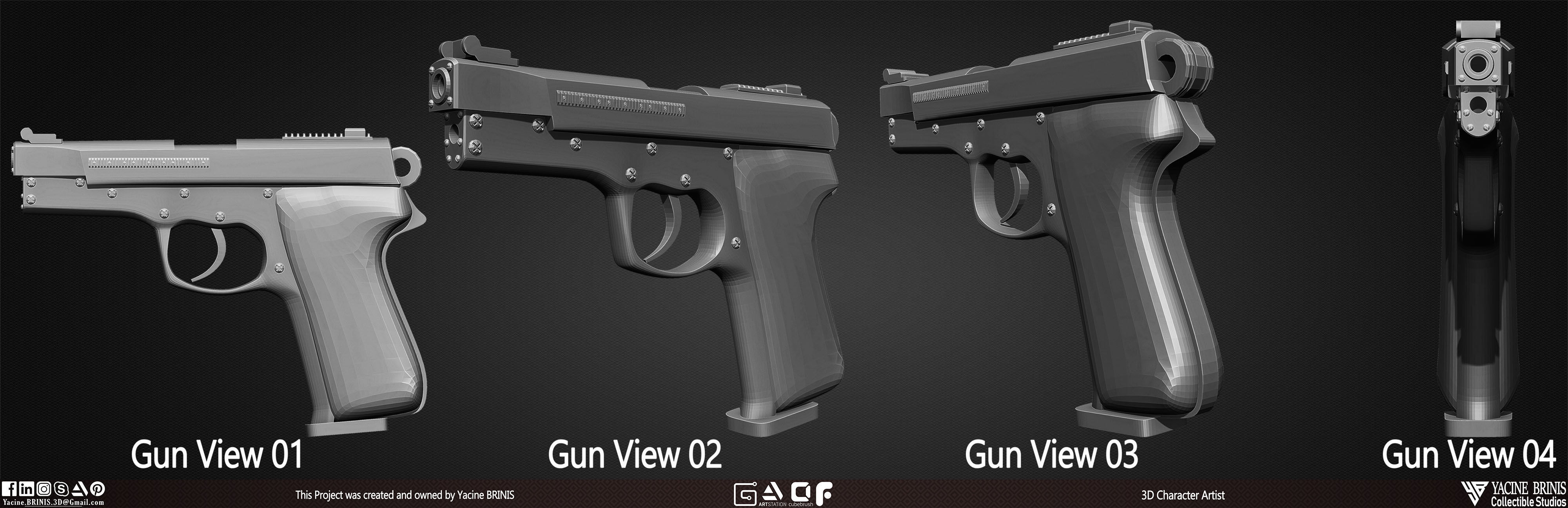 3D model 25 Guns Kitbash Volume 03 VR / AR / low-poly | CGTrader