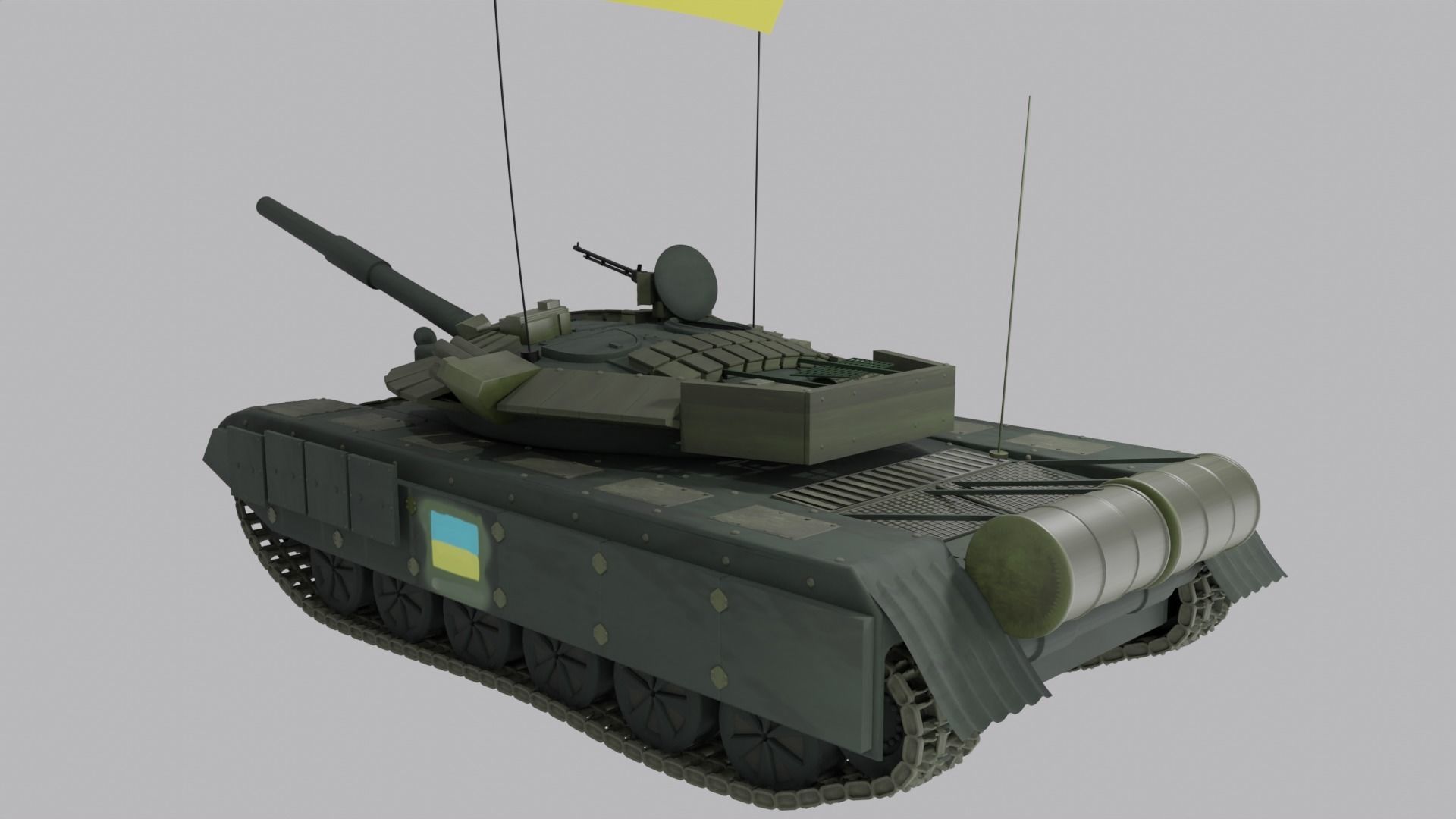 T-90 Main Battle Tank captured by Ukraine 3D model | CGTrader