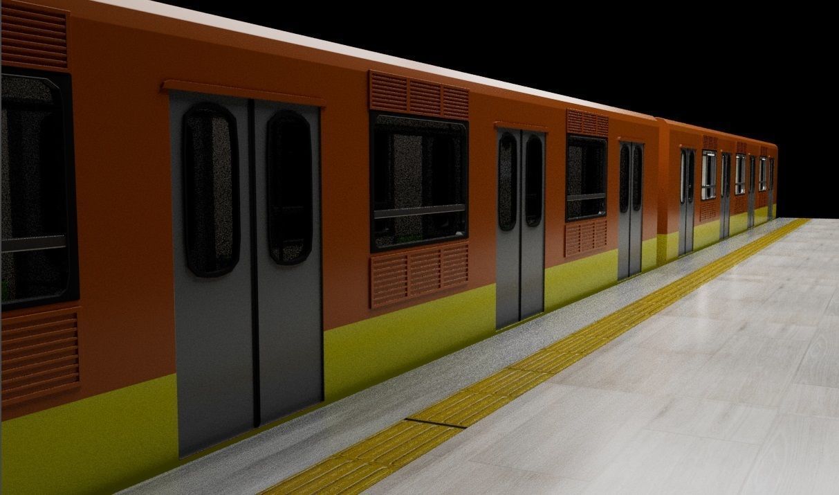 Vagon metro CDMX 3D model | CGTrader