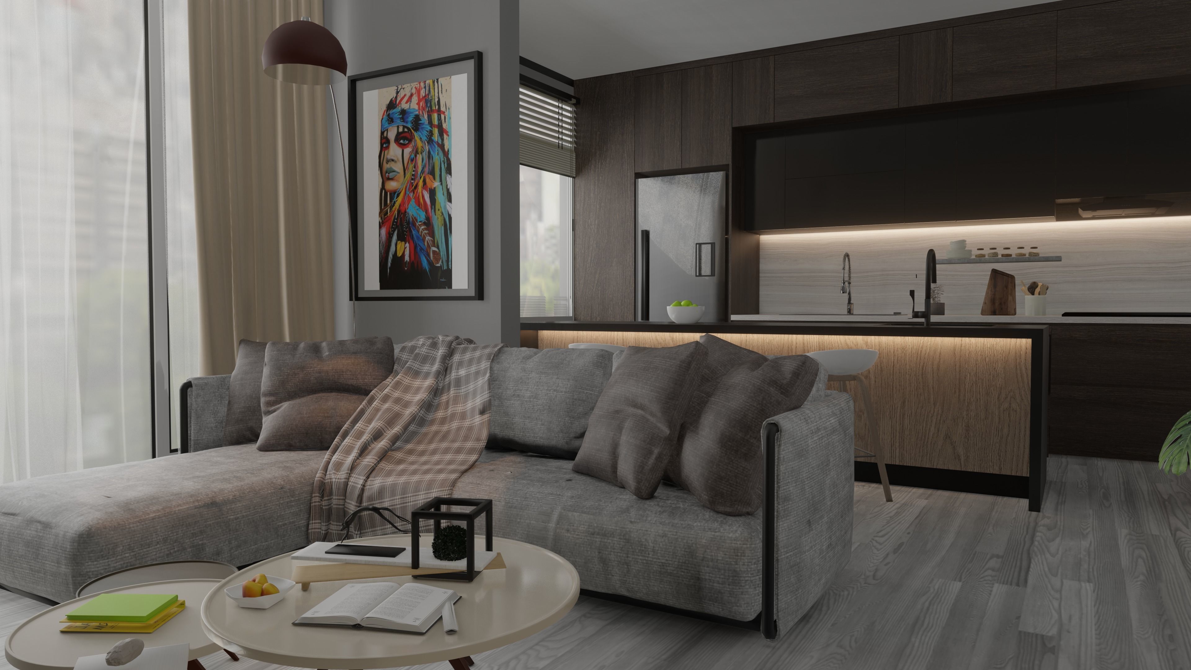 Interior design with animation 3D model animated | CGTrader
