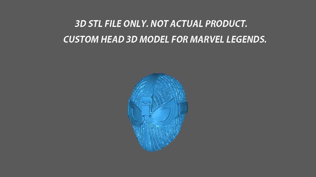 MARVEL LEGENDS SPIDERMAN STEALTH MASK HEAD CUSTOM 3D model 3D printable ...