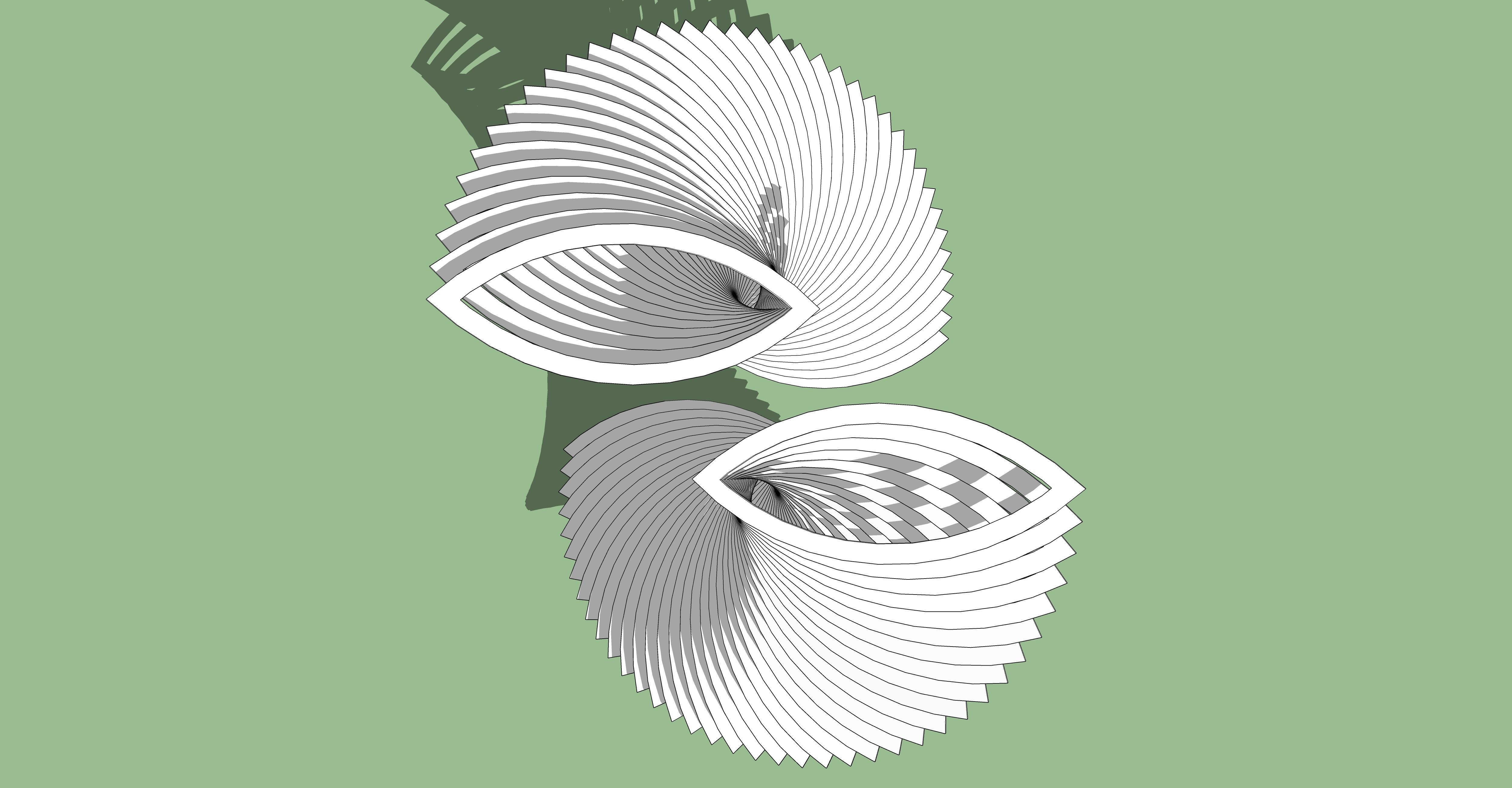 Twin Leaf Column 3d Sketchup 3D model | CGTrader