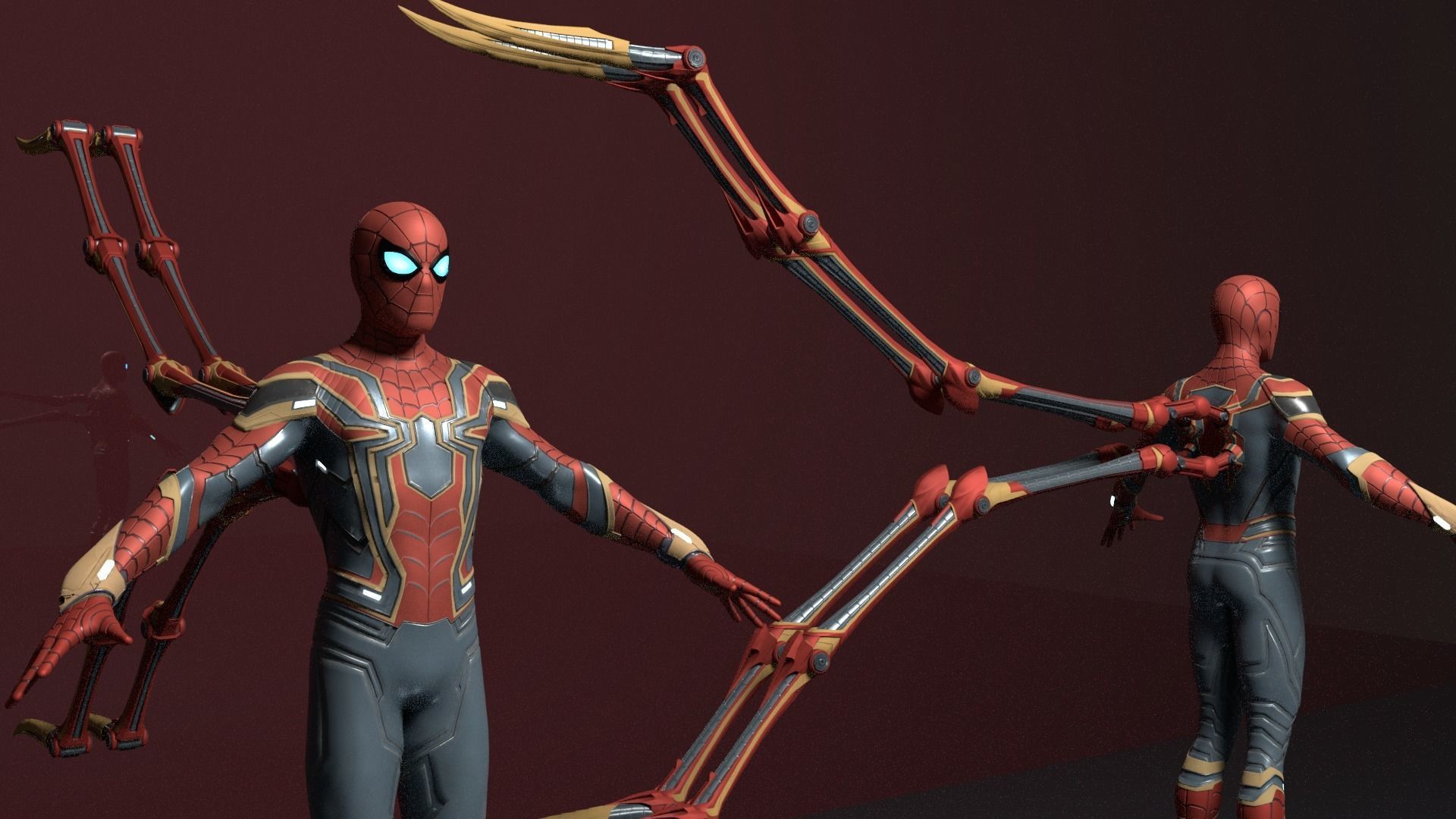 IRON SPIDER MCU 3D model animated rigged | CGTrader