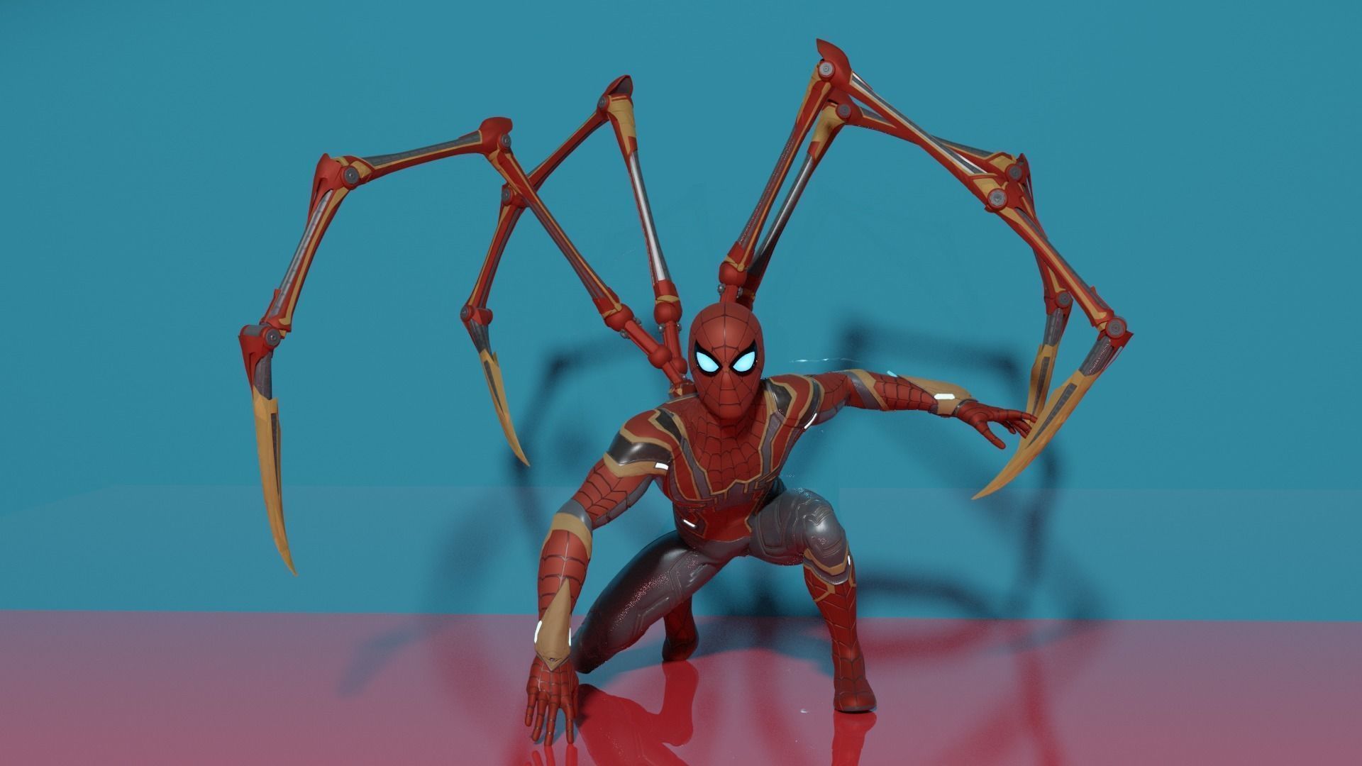 IRON SPIDER MCU 3D model animated rigged | CGTrader