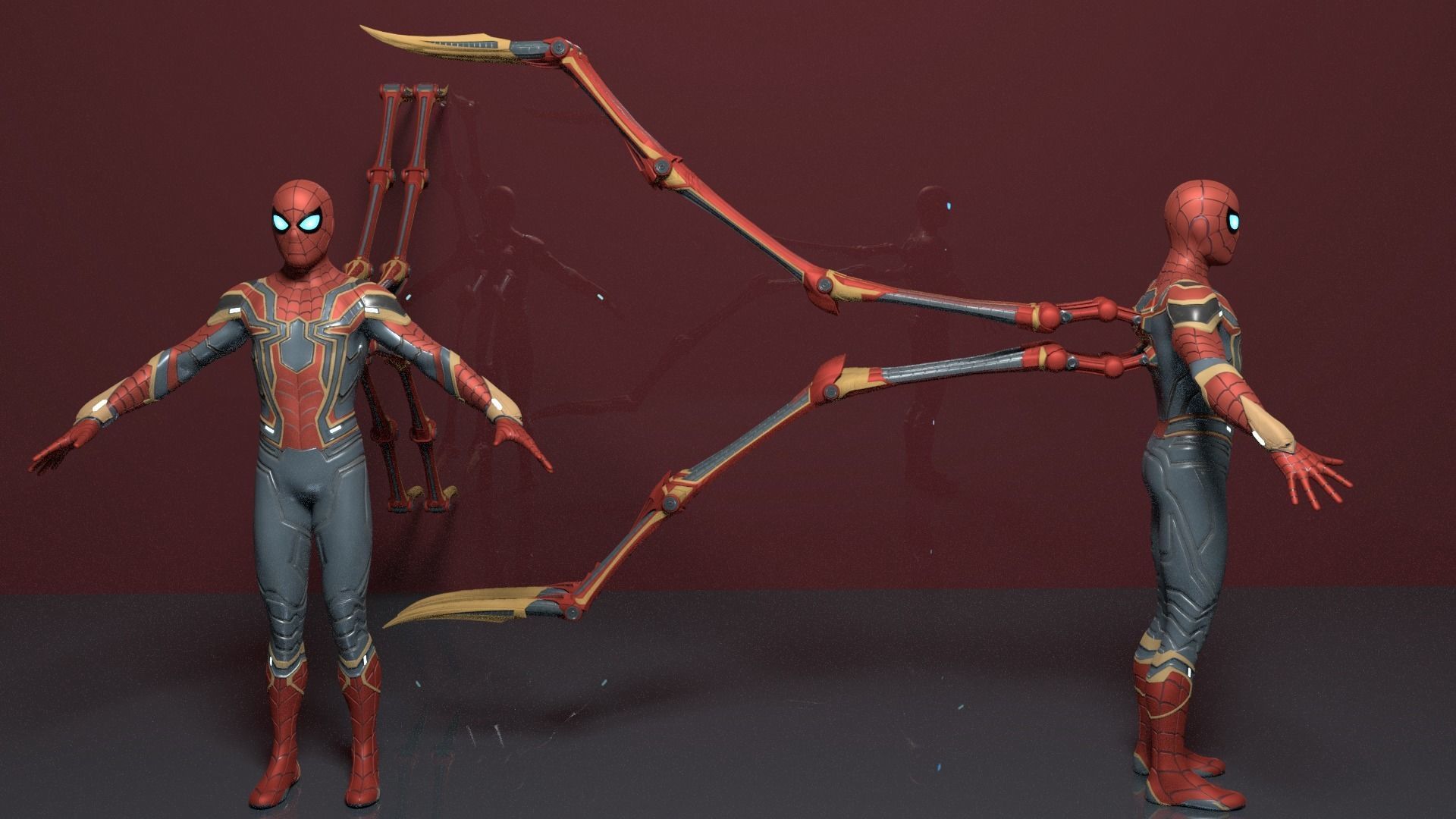 IRON SPIDER MCU 3D model animated rigged | CGTrader