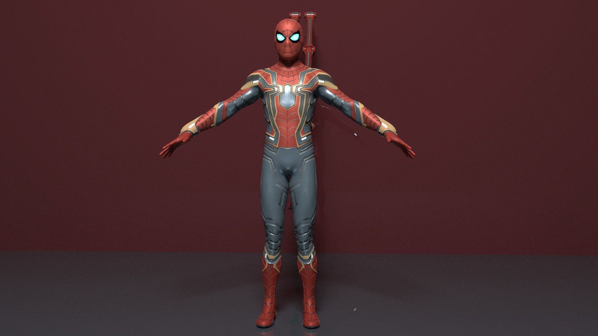 IRON SPIDER MCU 3D model animated rigged | CGTrader