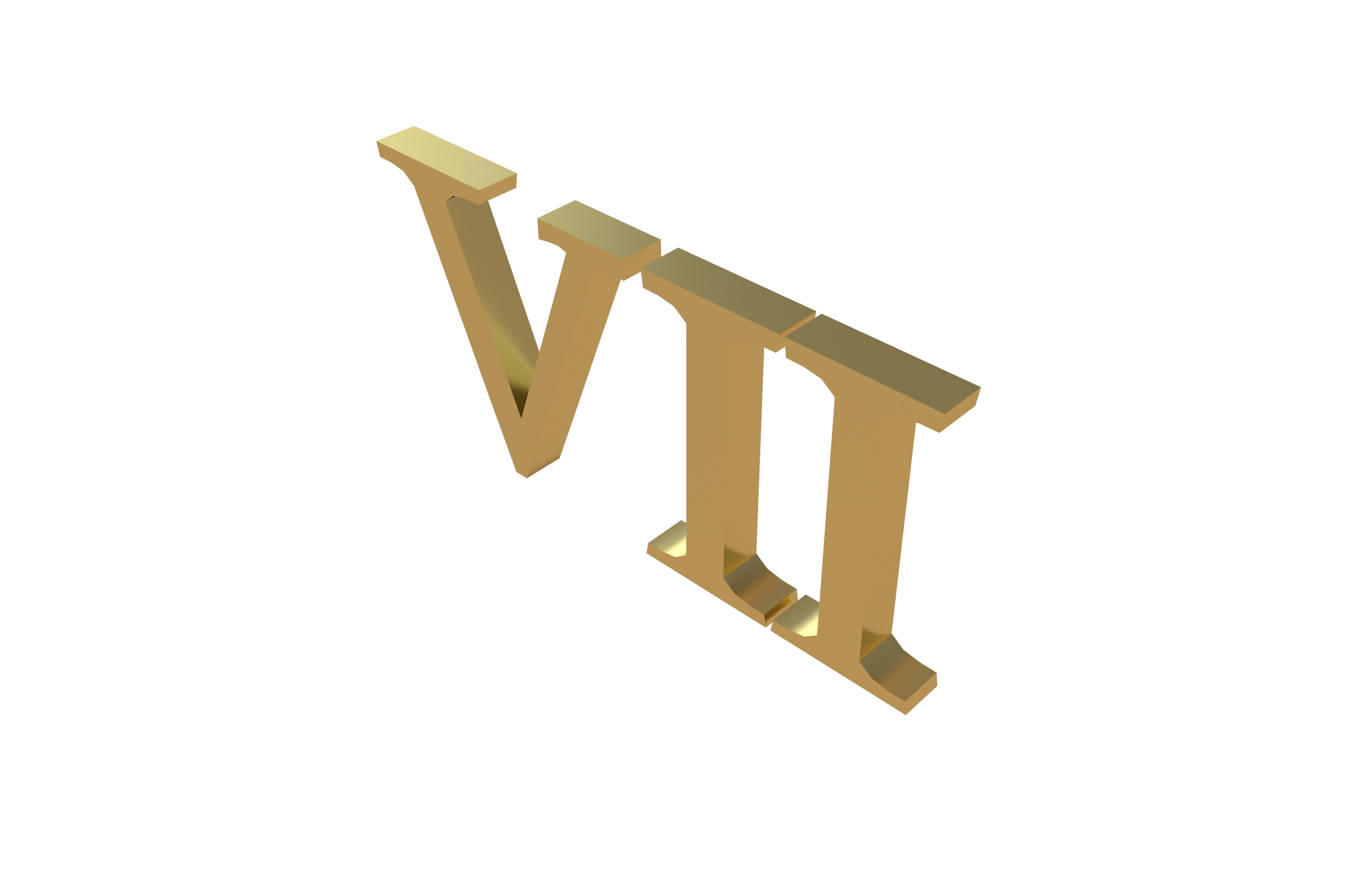 3D model Roman Numerals 7 v1 002 VR / AR / low-poly | CGTrader