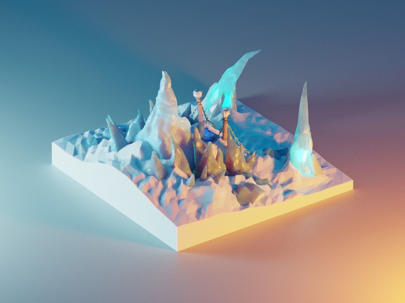Cartoon Frozenthrone 3D model | CGTrader