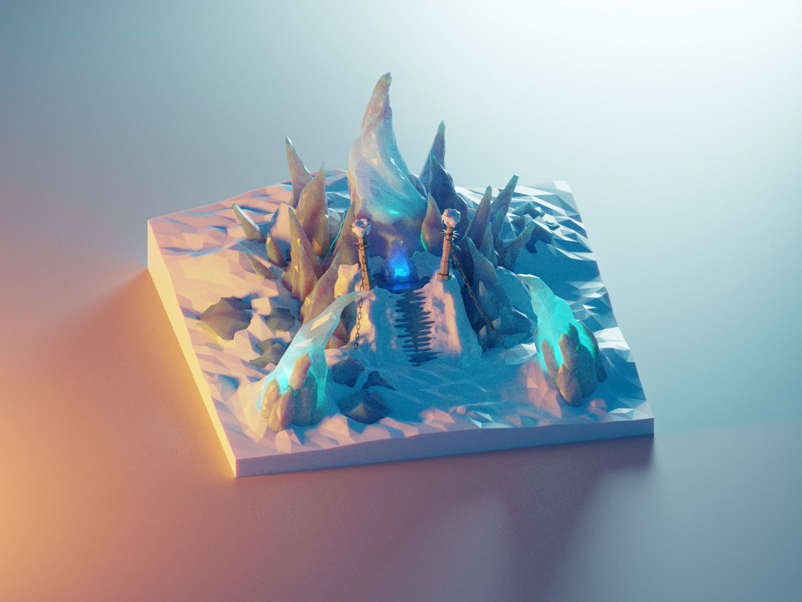 Cartoon Frozenthrone 3D model | CGTrader