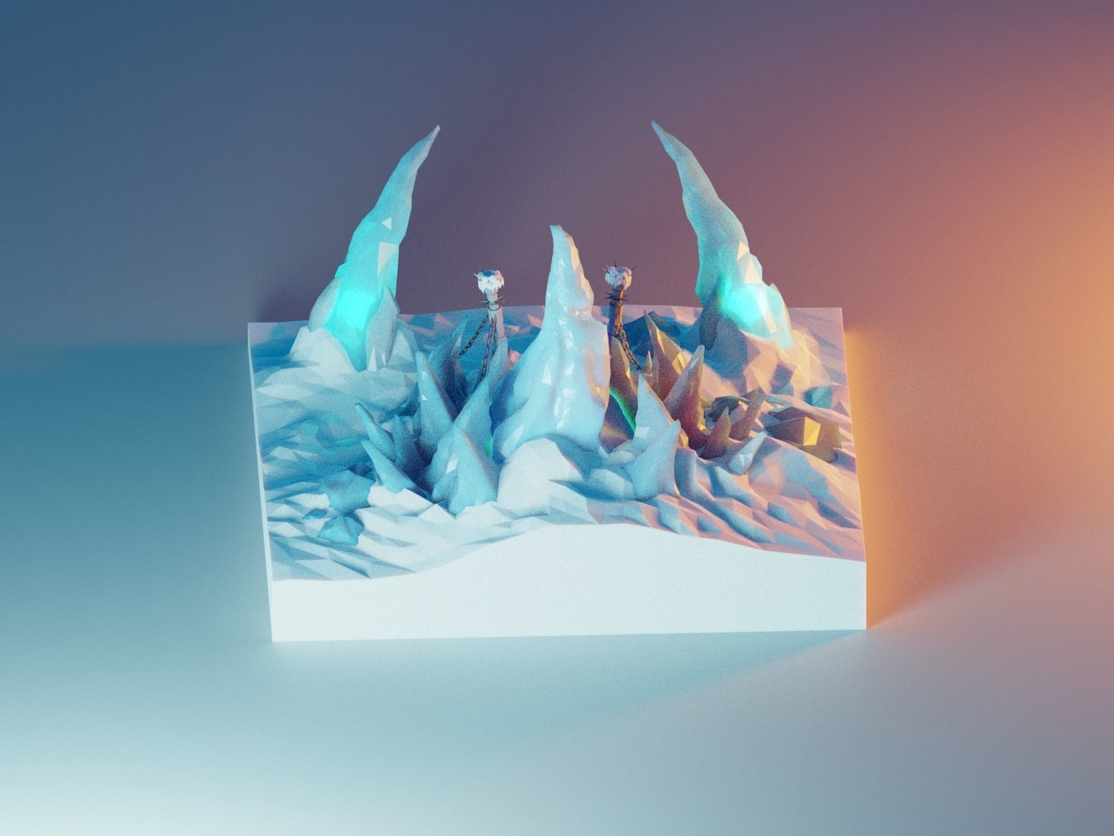 Cartoon Frozenthrone 3D model | CGTrader