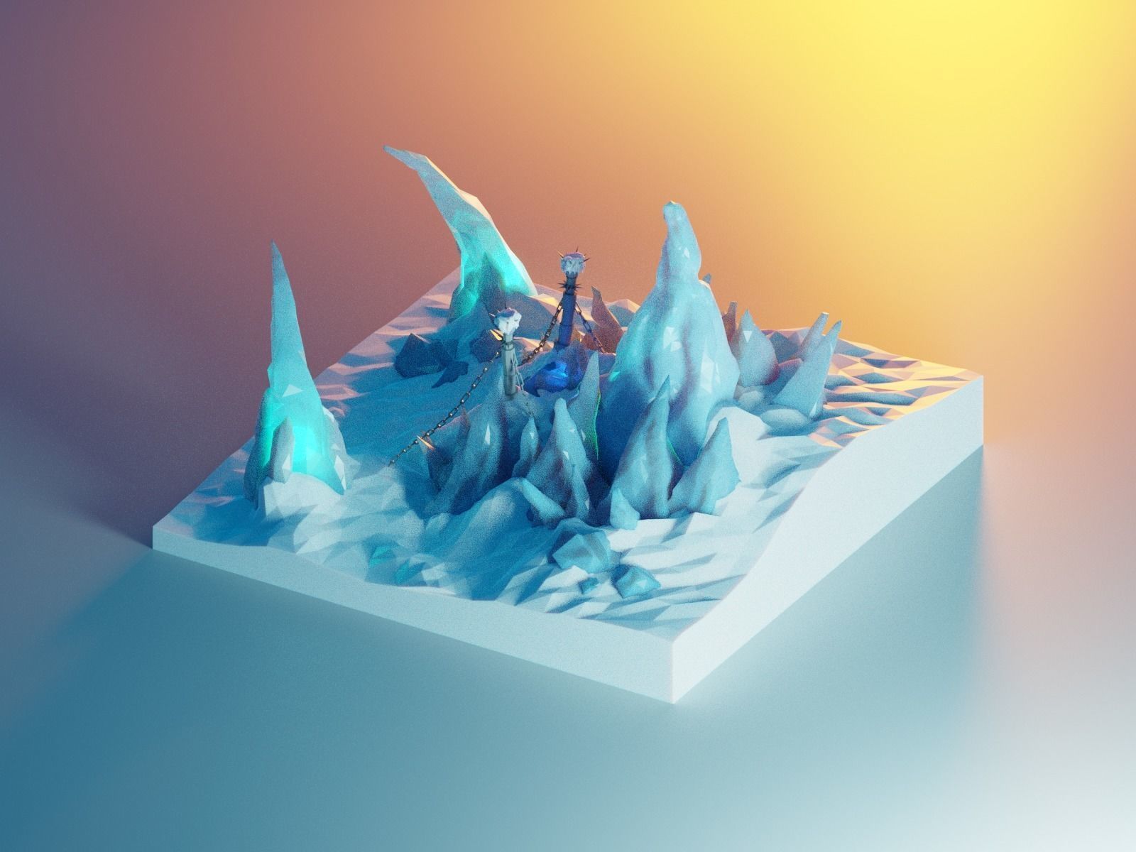 Cartoon Frozenthrone 3D model | CGTrader