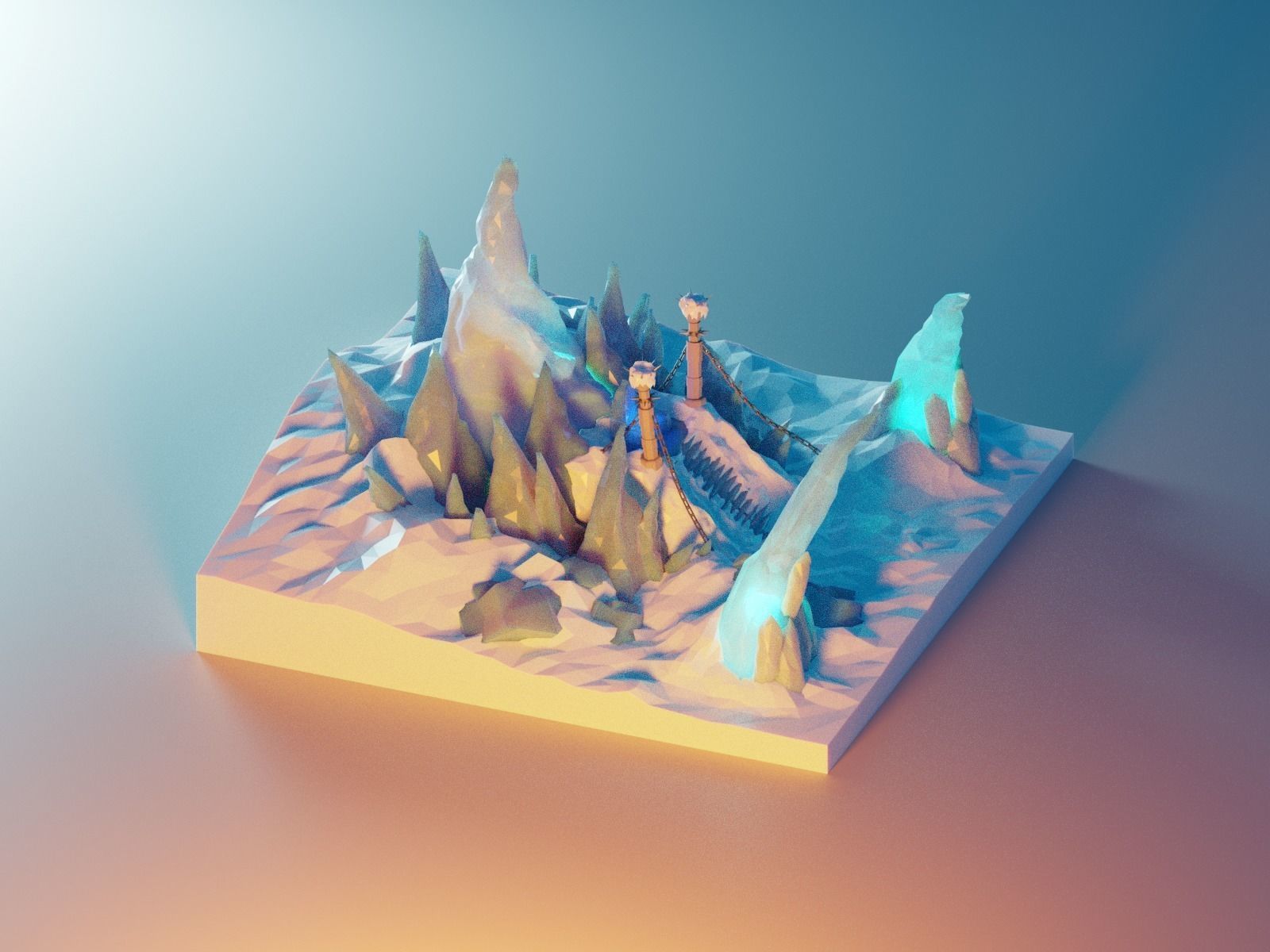 Cartoon Frozenthrone 3D model | CGTrader