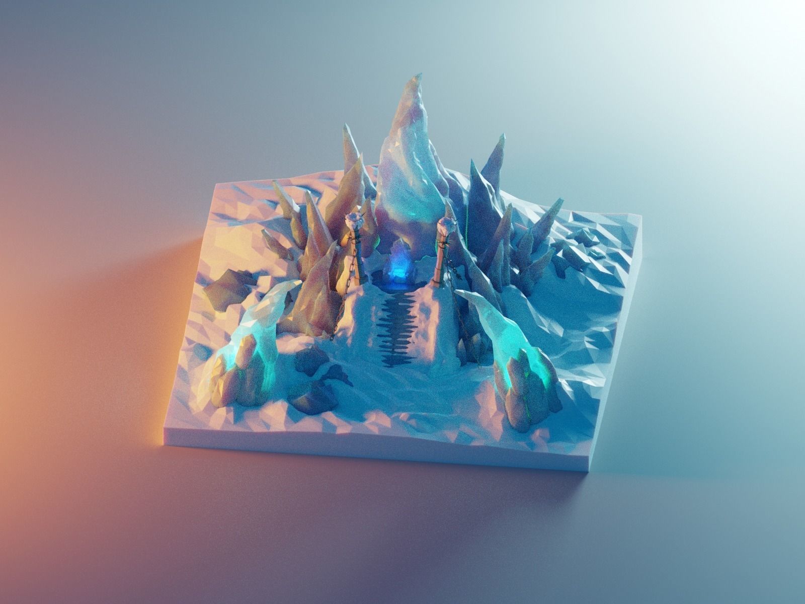 Cartoon Frozenthrone 3D model | CGTrader