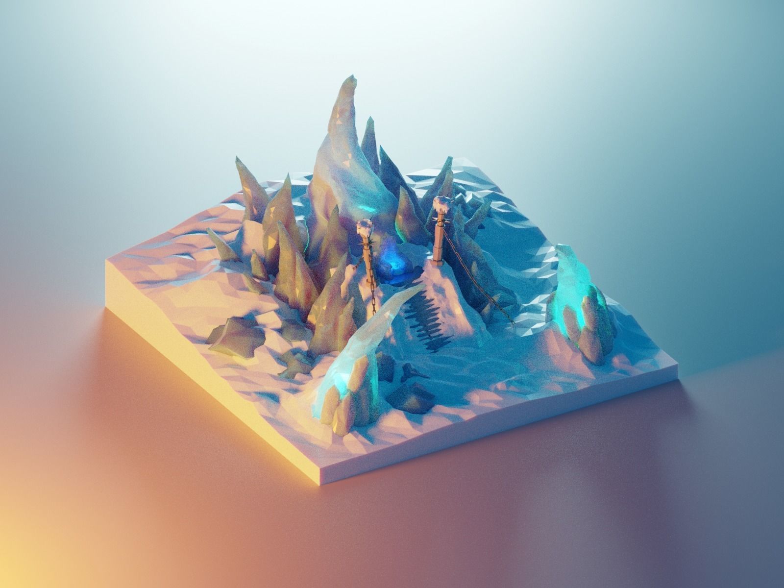 Cartoon Frozenthrone 3D model | CGTrader