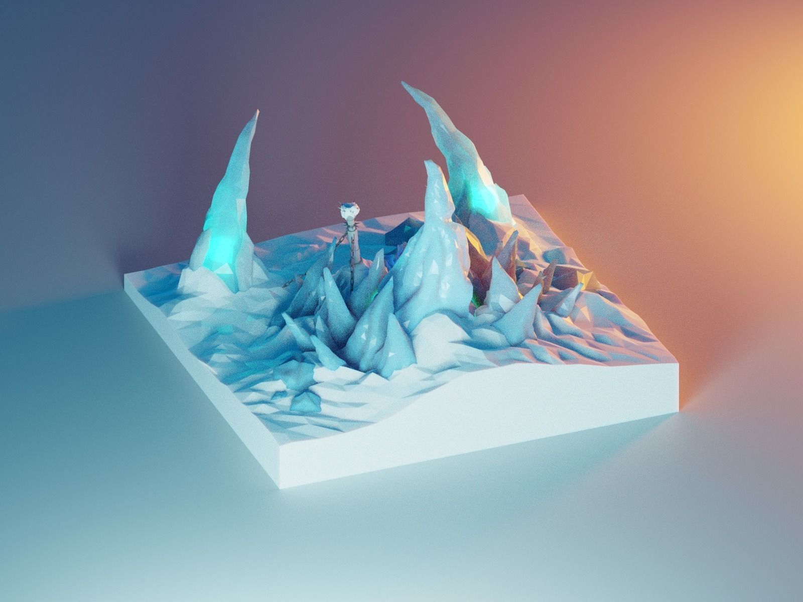 Cartoon Frozenthrone 3D model | CGTrader