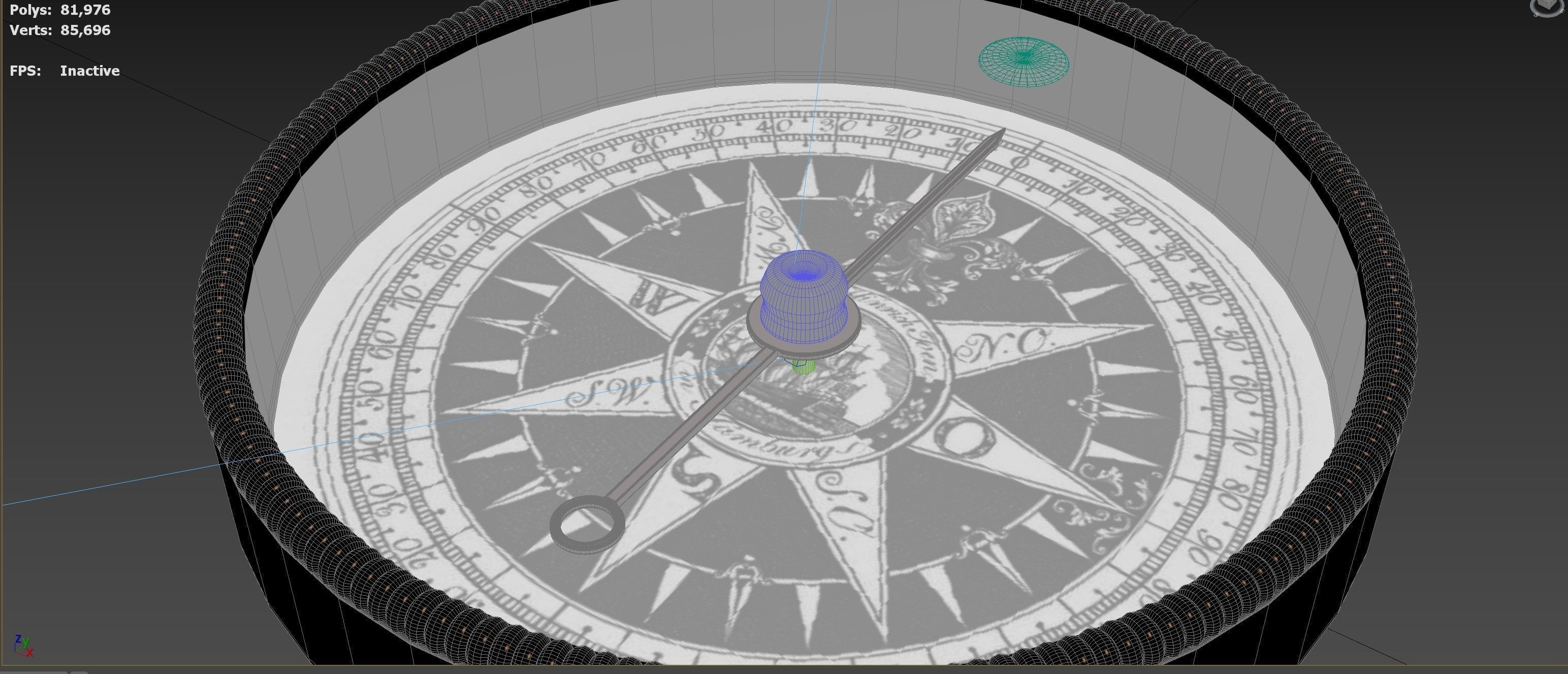 3D model compass 0551 VR / AR / low-poly | CGTrader