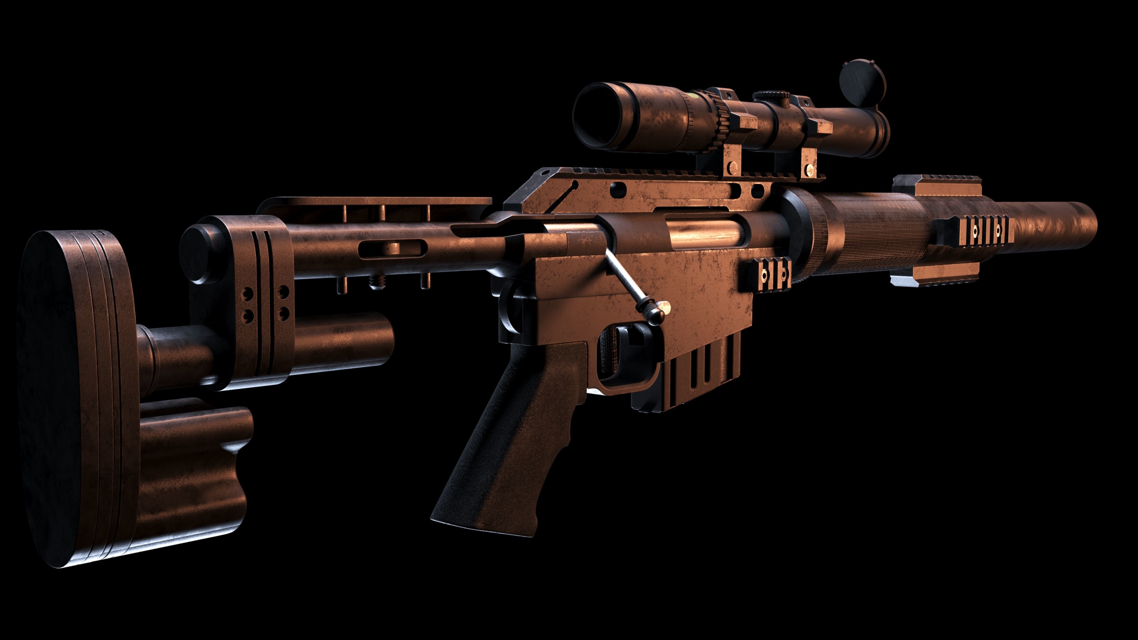 Sniper rifle McMillan CS5 3D model | CGTrader