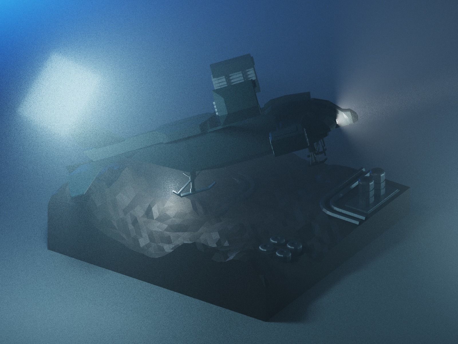 Cartoon Alien Dropship Scene 3D model | CGTrader