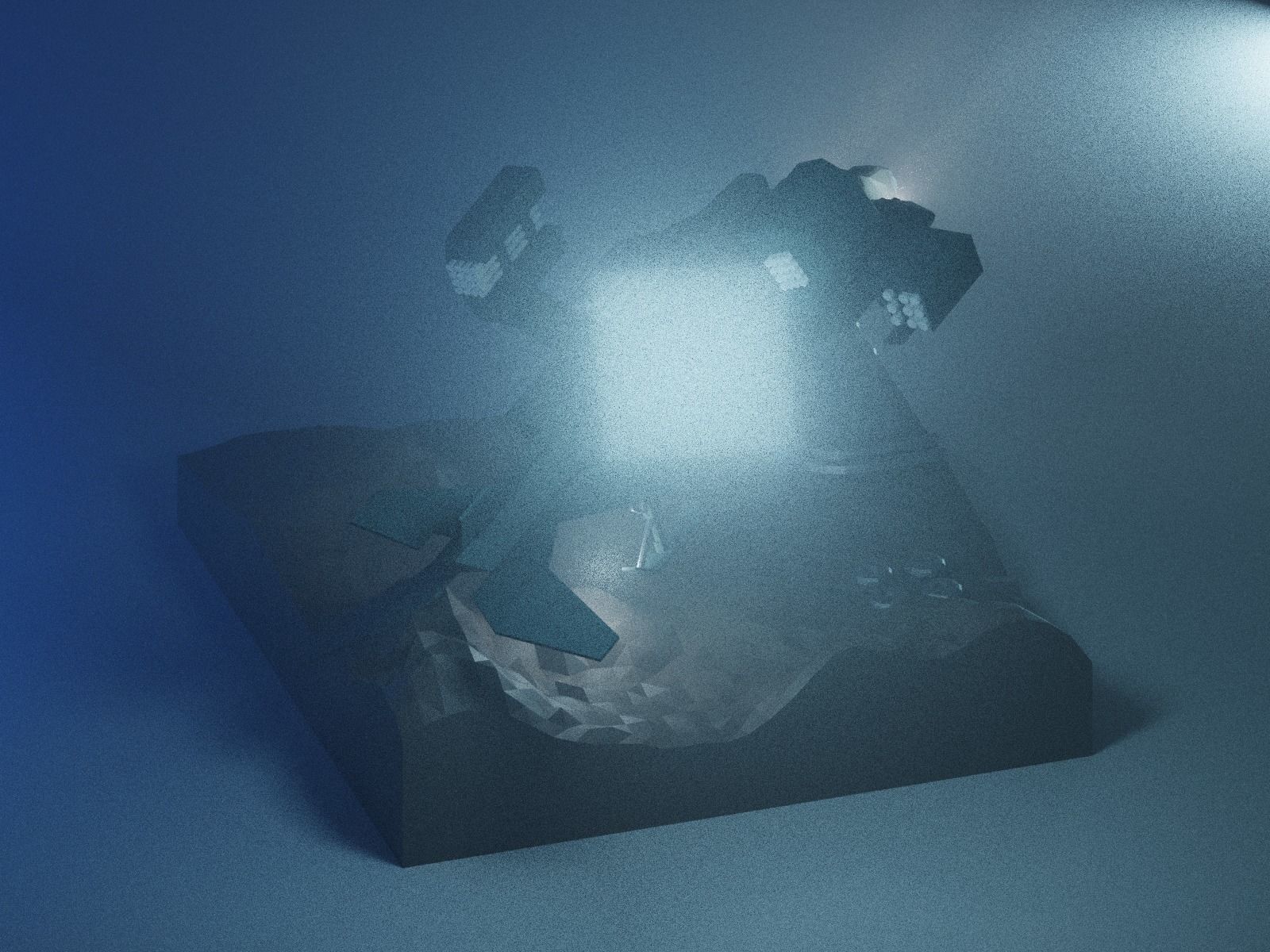 Cartoon Alien Dropship Scene 3D model | CGTrader
